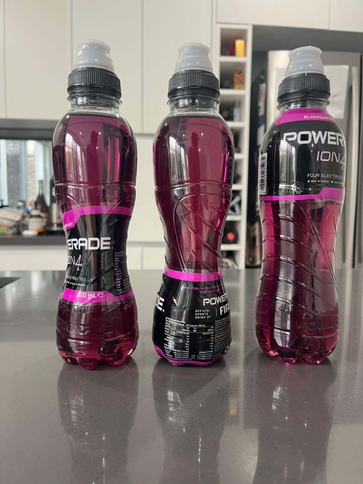 Powerade ION4 Blackcurrant Sports Drink Multipack Sipper Cap Bottles 12 ...