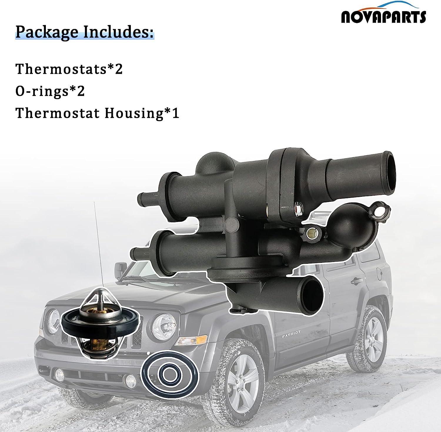 Snapklik.com : 68003582AB 902-319 Thermostat Housing Assembly For Dodge ...