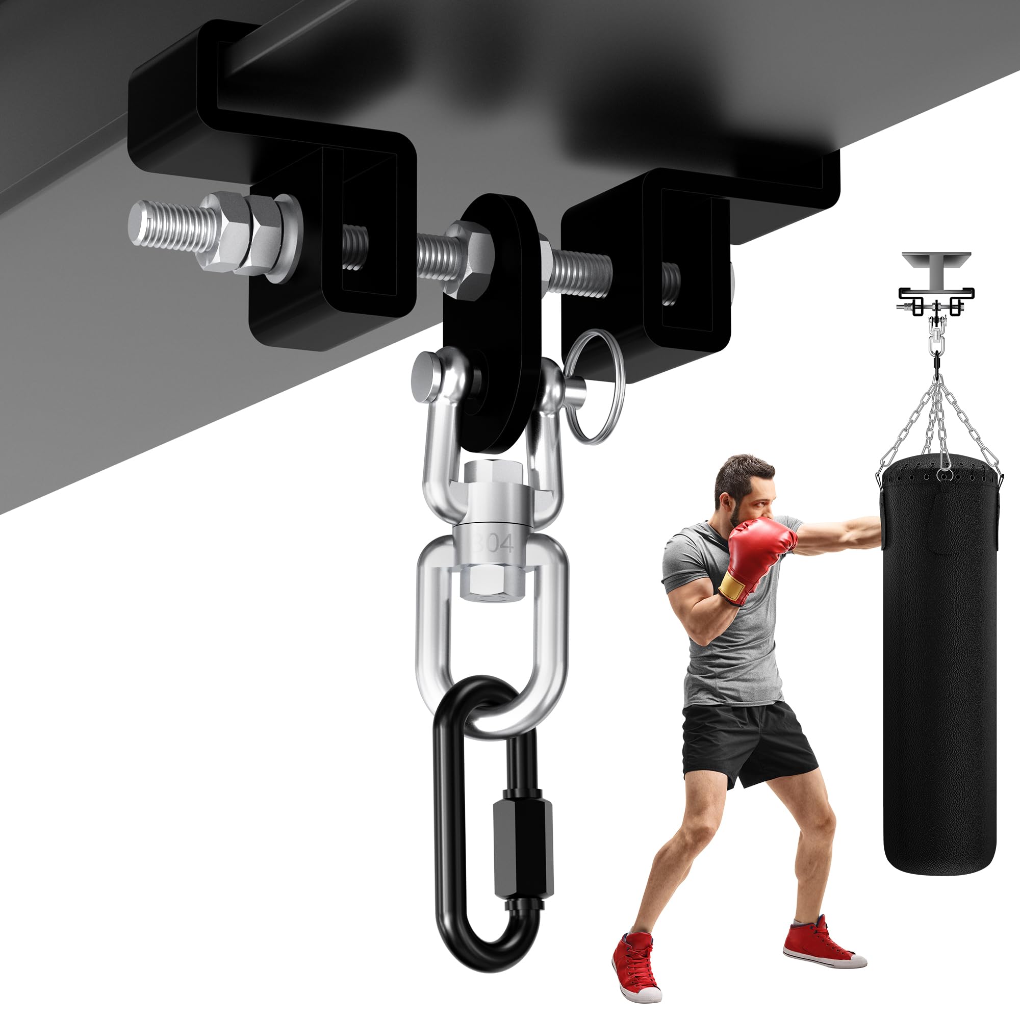 Snapklik.com : Yes4All Heavy Duty I-Beam Boxing Bag Hanger, Steel ...