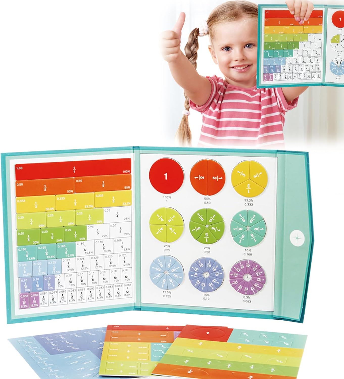 Amazon.com: BIUBABIU Magnetic Fraction Educational Puzzle, Magnetic ...