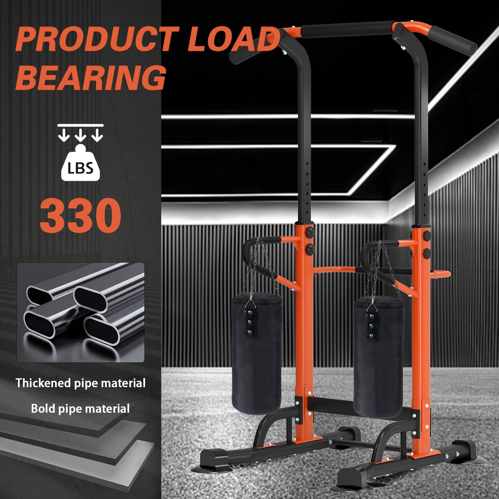 Snapklik.com : Soges Adjustable Power Tower Dip Station, Free Standing ...