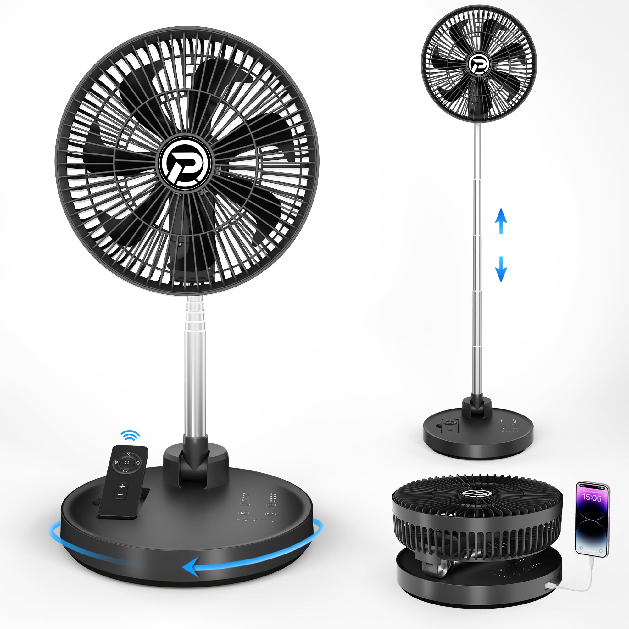 Amazon.com: PANERGY 10” Portable Fan 20000mAh Battery Operated ...