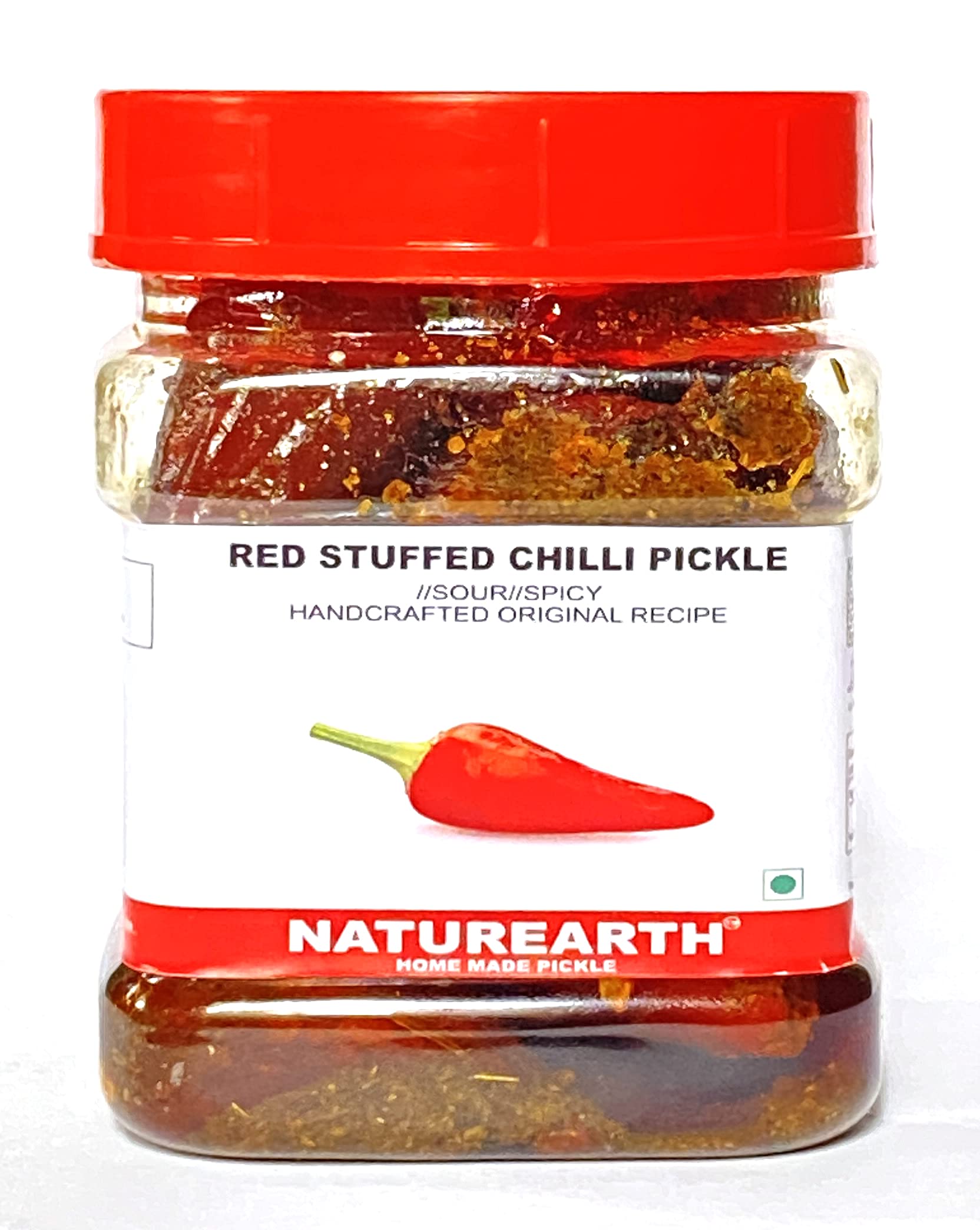 Buy NATUREARTH Red Stuffed Chilli Pickle | Lal Mirch ka Achar | Stuffed ...