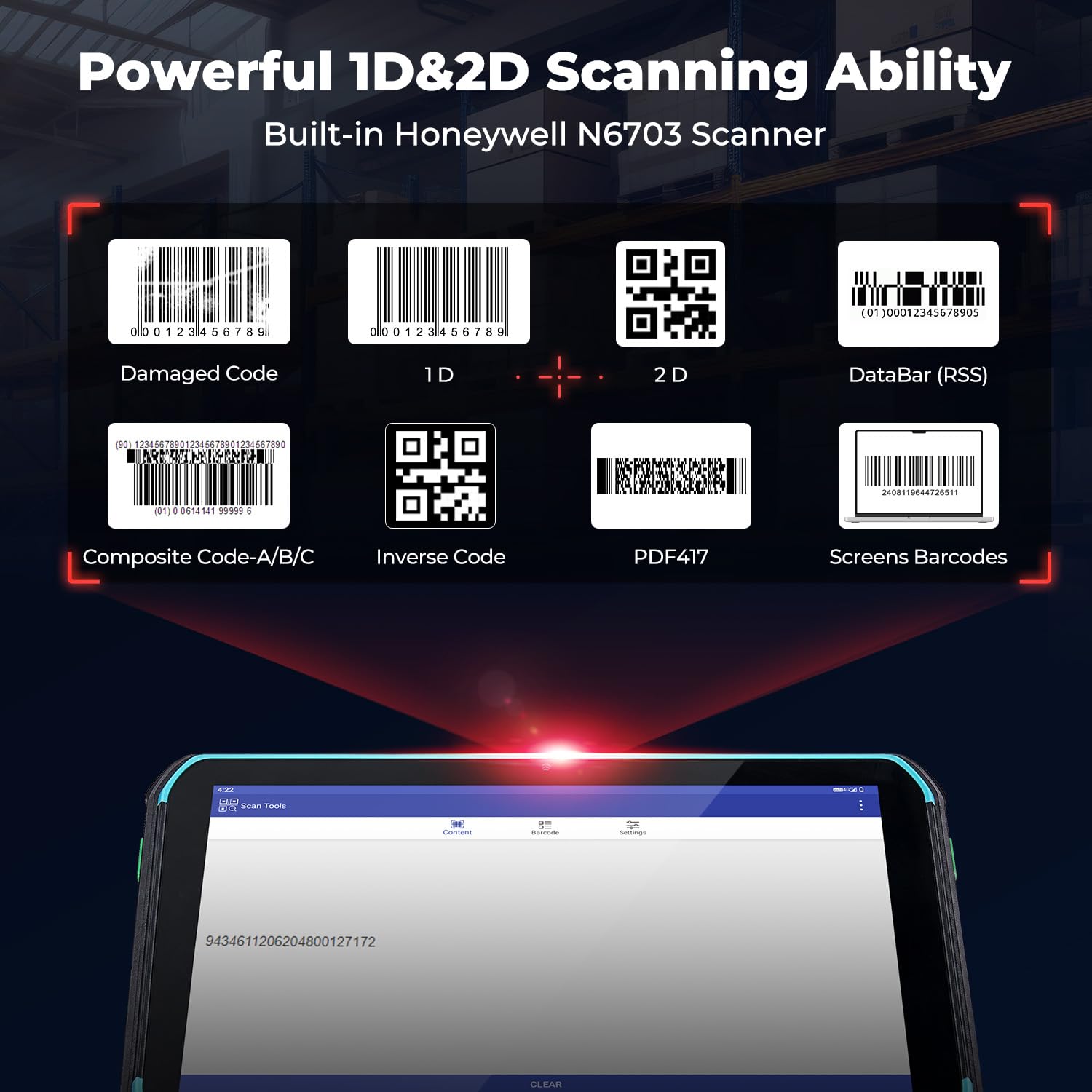 Snapklik.com : MUNBYN ILT01 8-inch Rugged Tablet Scanner, Android 13 ...