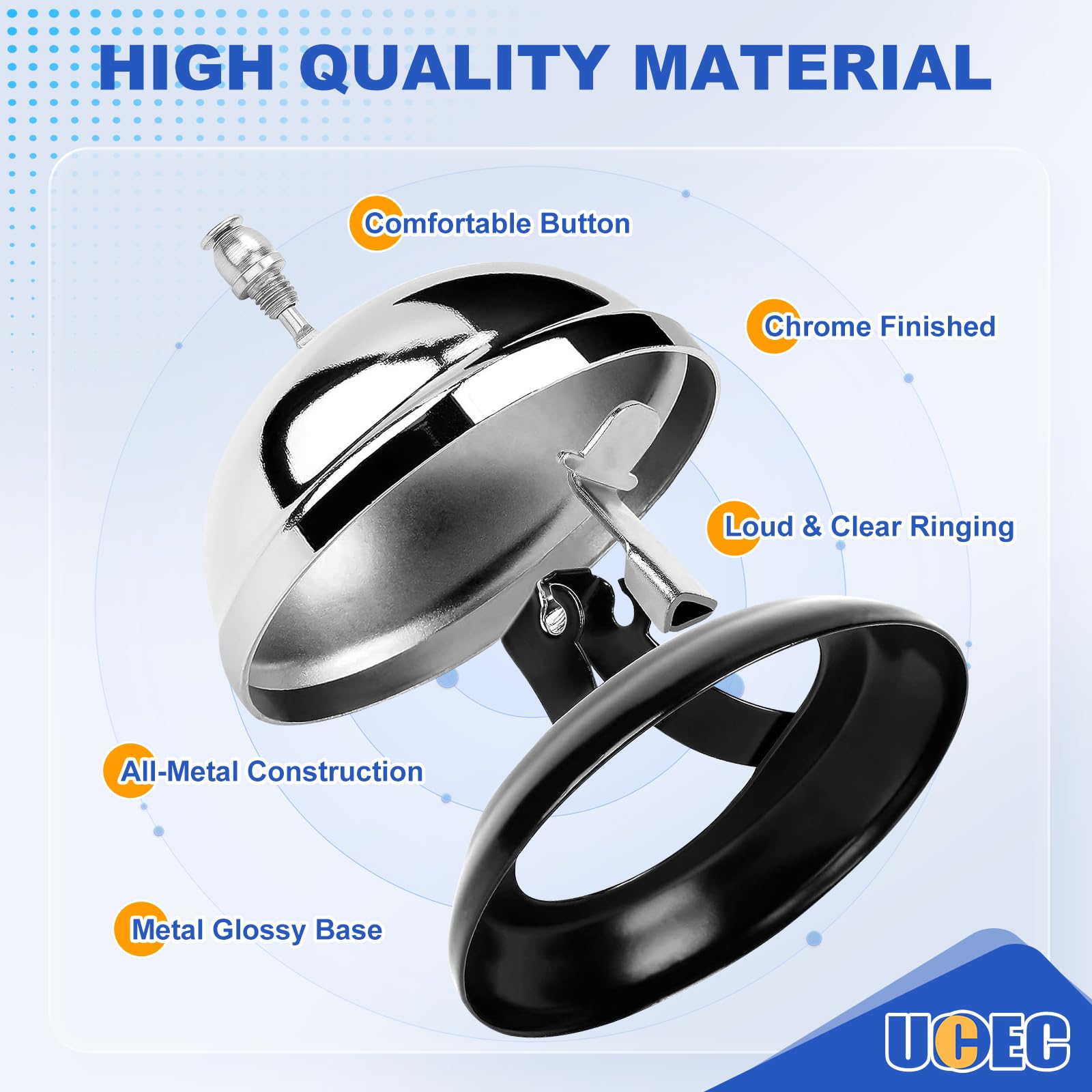 Snapklik.com : Desk Bell For Service, Ring Bell Sign, Dinner Bell For ...
