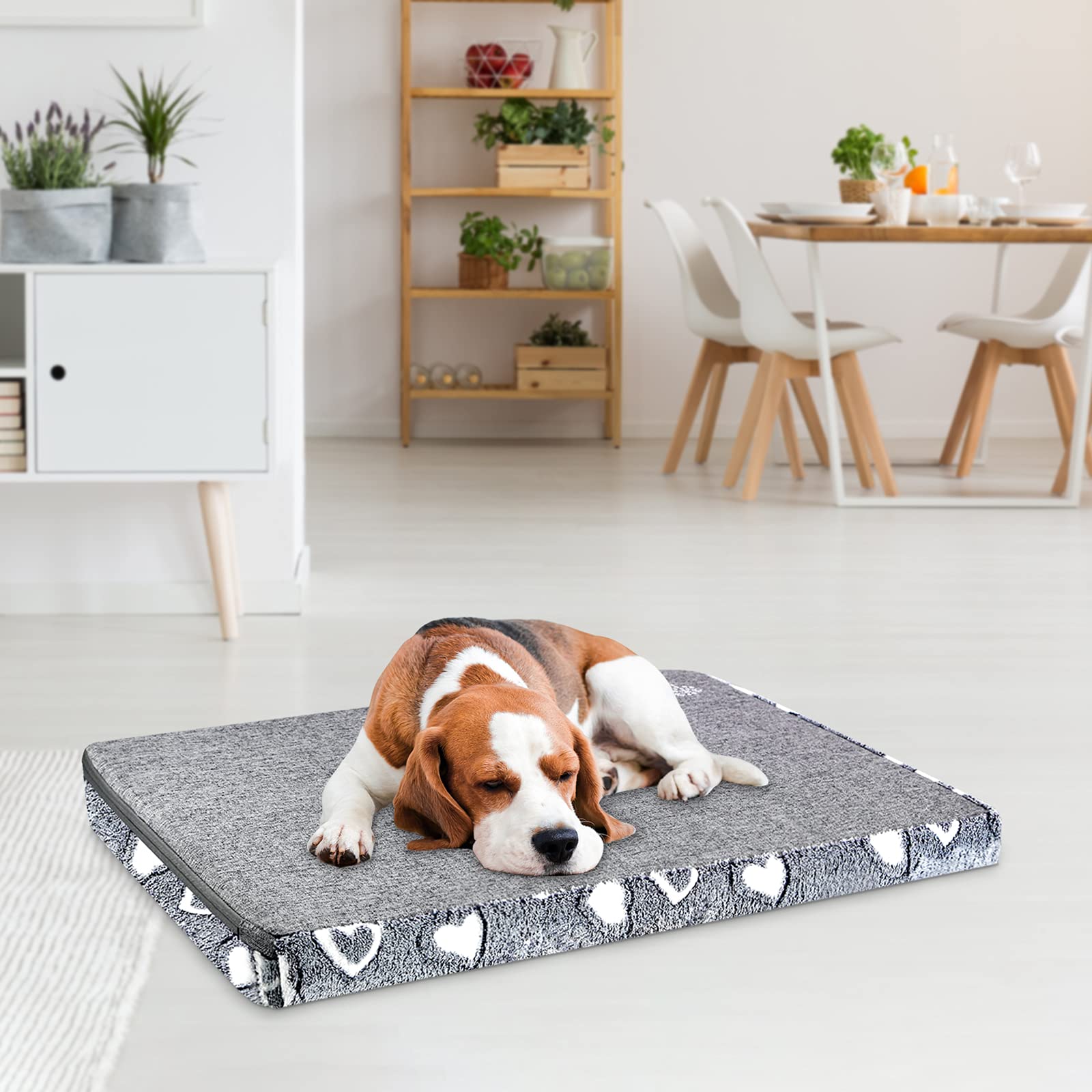 VANKEAN Dog Crate Mat Reversible Cool and Warm, Stylish Dog Bed for ...