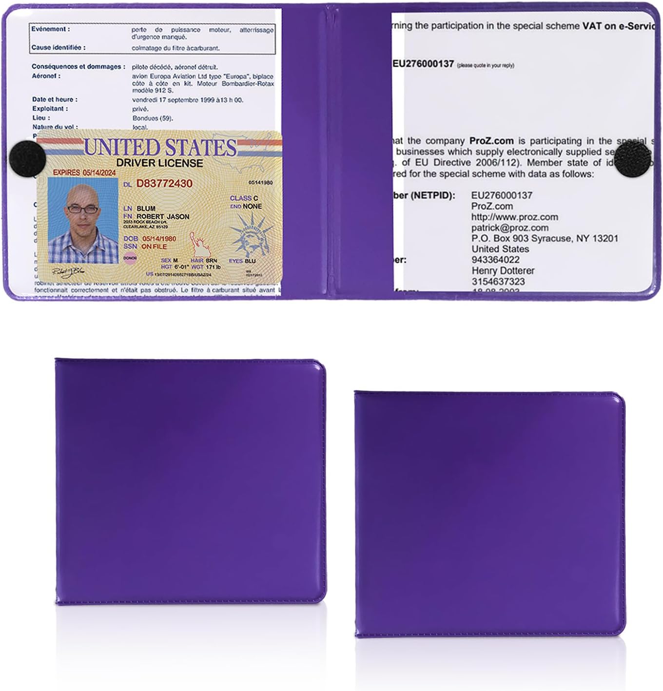 Amazon.com: Dickno 2 PCS Car Registration and Insurance Holder, 10.6''× ...