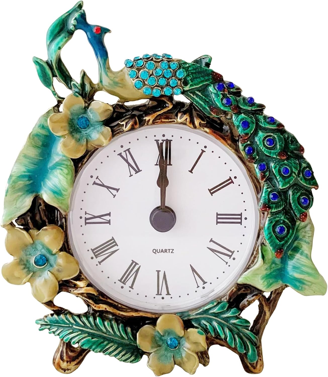 Amazon.com: Pasiir Vintage Mini Analog Table Clock, Silent Small Table ...