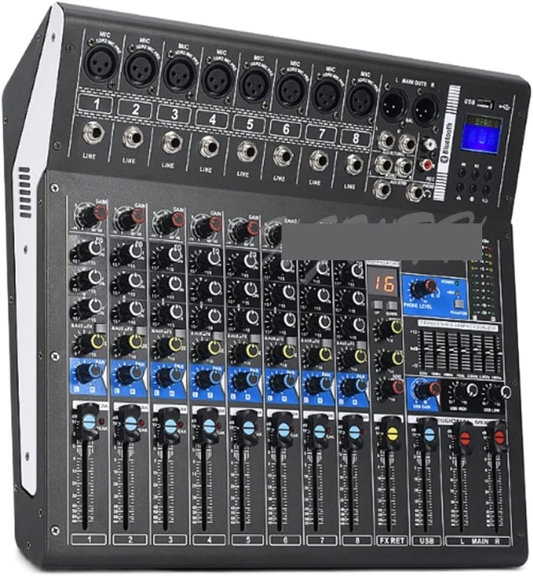 Sound Mixer 8 Channel Digital Mixer Sound Mixing Console with 24 DSP ...