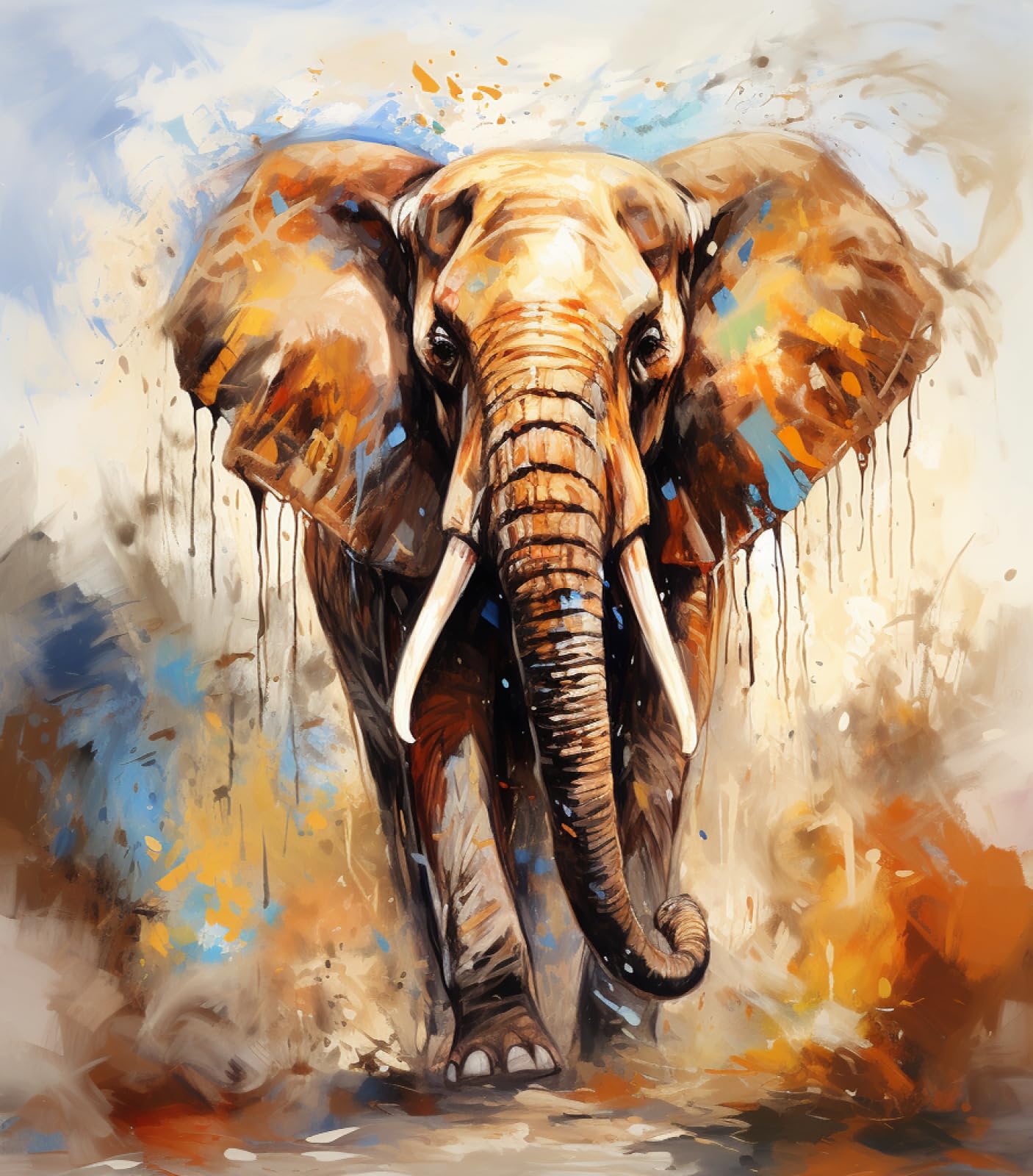 African Forest Elephant Drawing