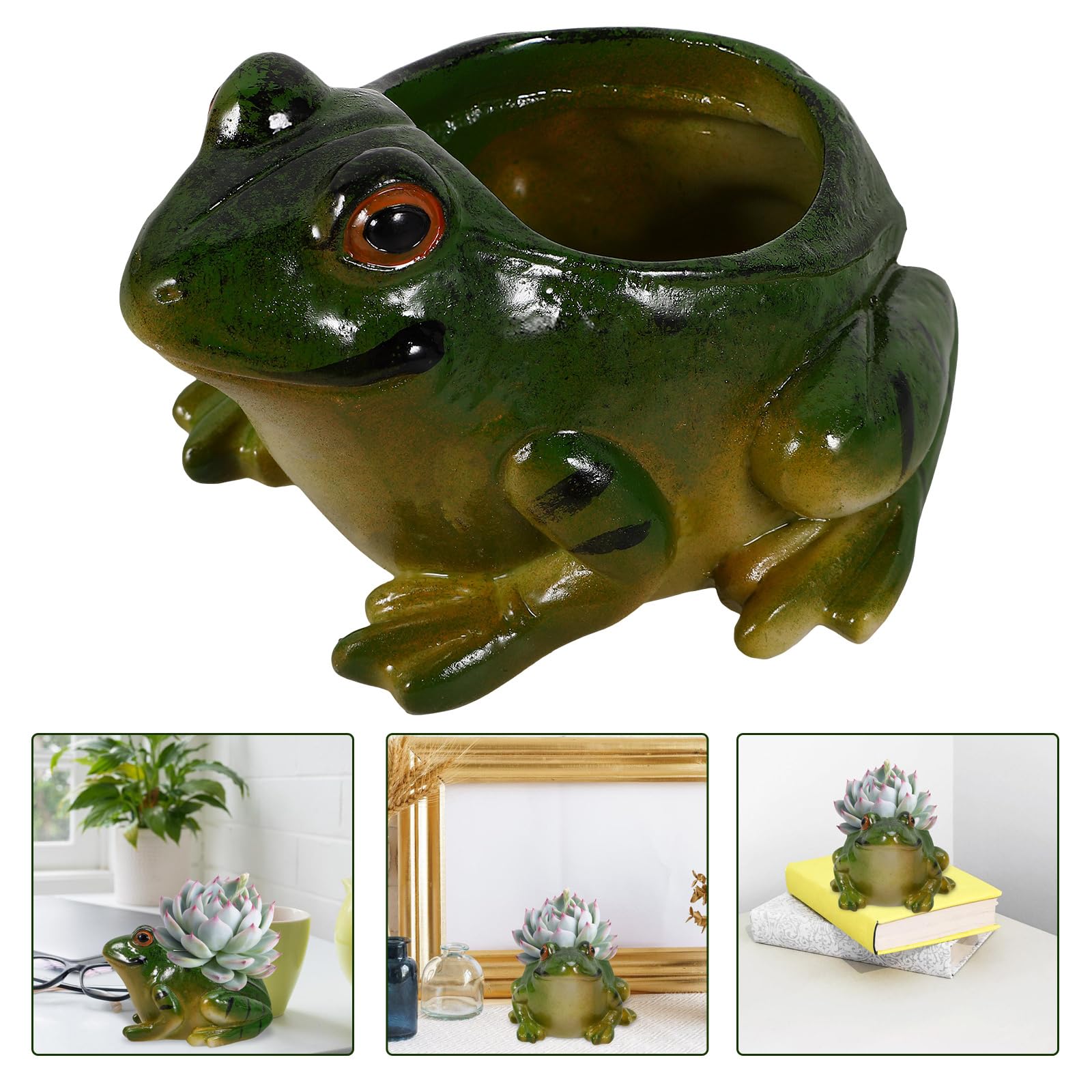 Pottery Frog Planter Ceramic Frog Planter Cute Succulent & Bonsai