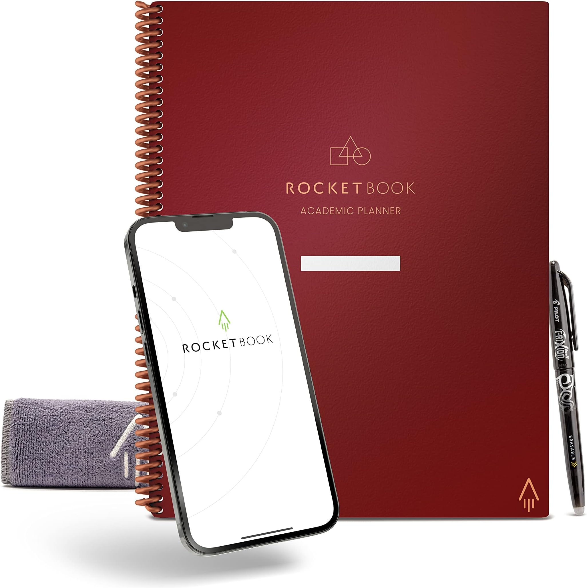 Rocketbook Reusable Smart A4 Academic Planner - Digital Notebook for ...