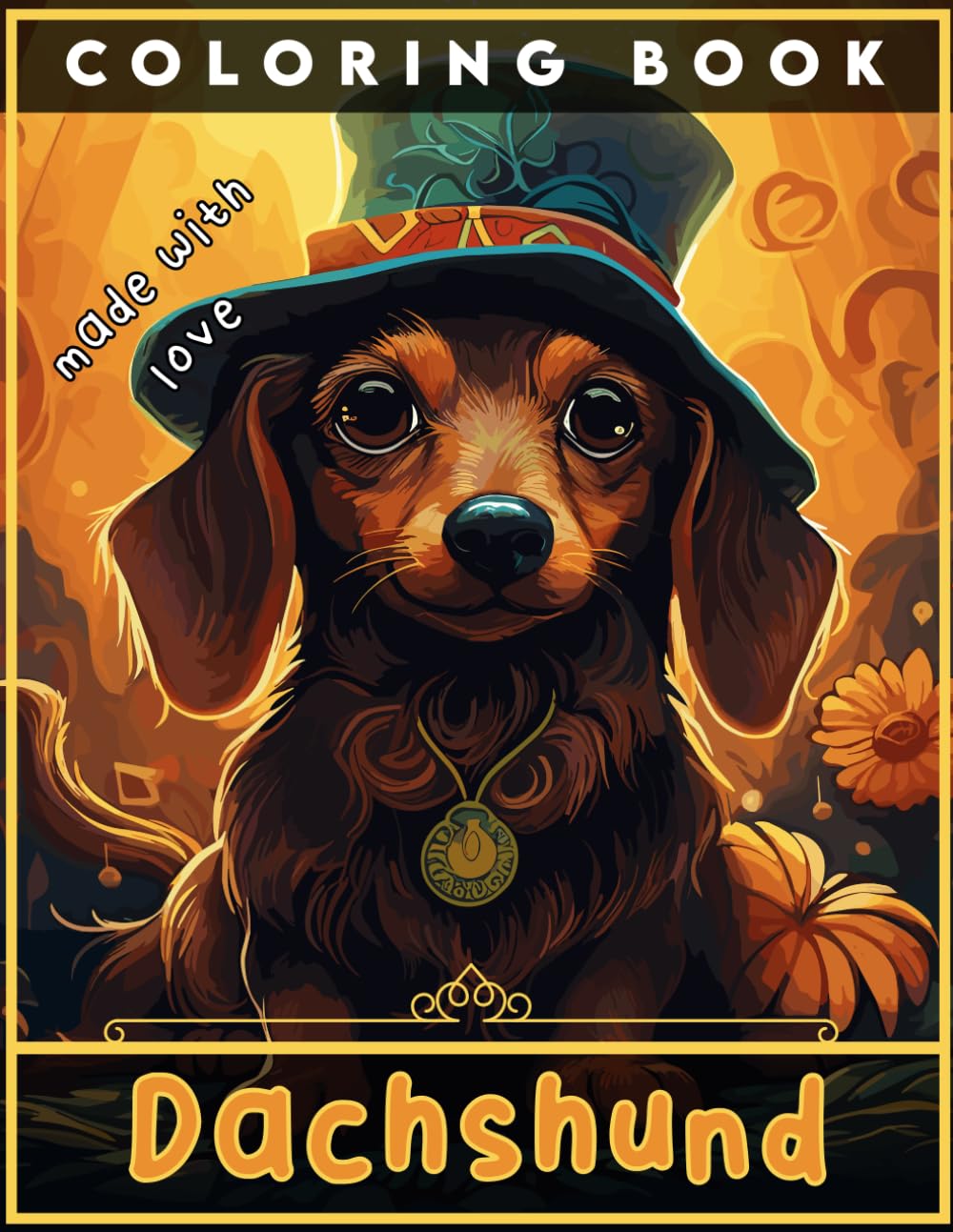 Dachshund Coloring Book: stress relief, Fun and Easy Dog Coloring Pages ...