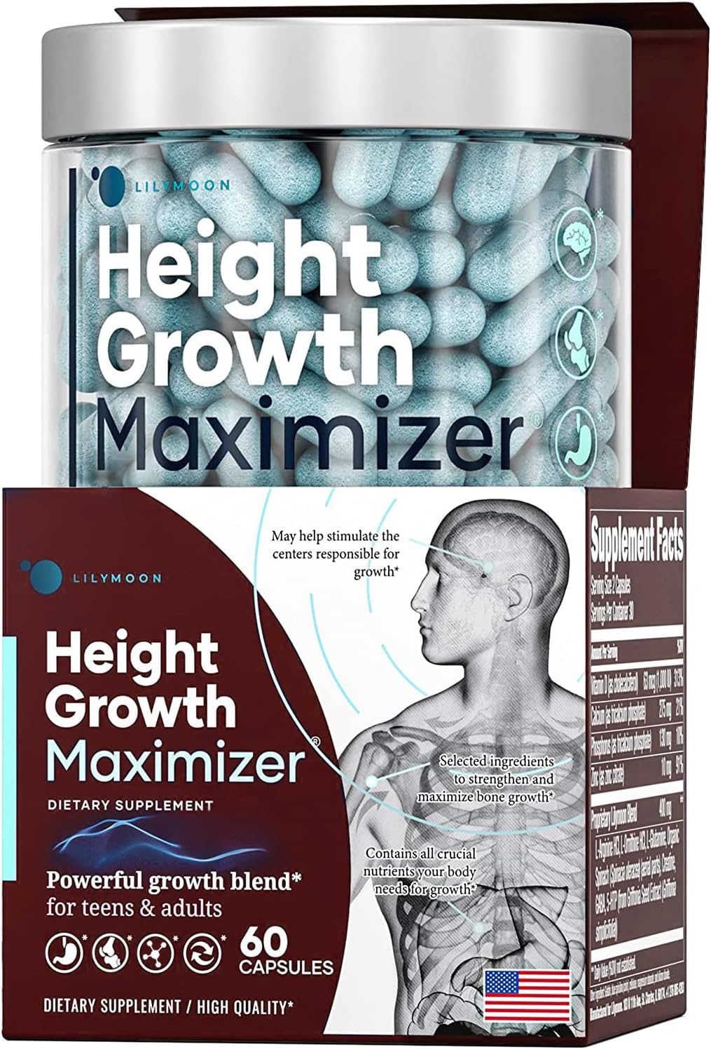 Amazon.com: LILYMOON Height Growth Maximizer - Made in USA - Premium ...
