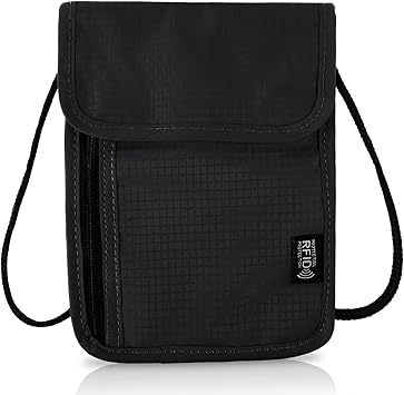 Amazon.com | JIEYAO RFID Blocking Travel Neck Wallet, Waterproof ...