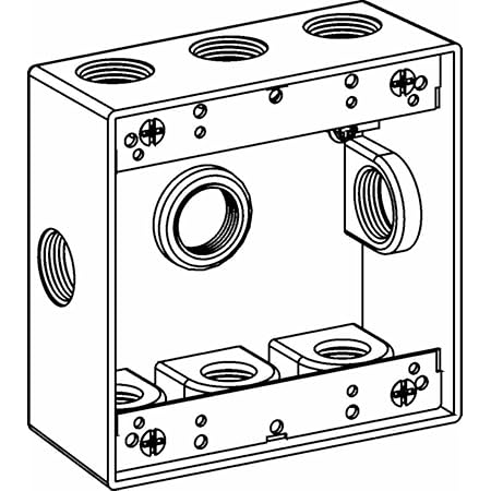 Orbit 2DB100-5 Electric Box, 2 5/8" Deep 5 Outlets w/1" Hole Size ...