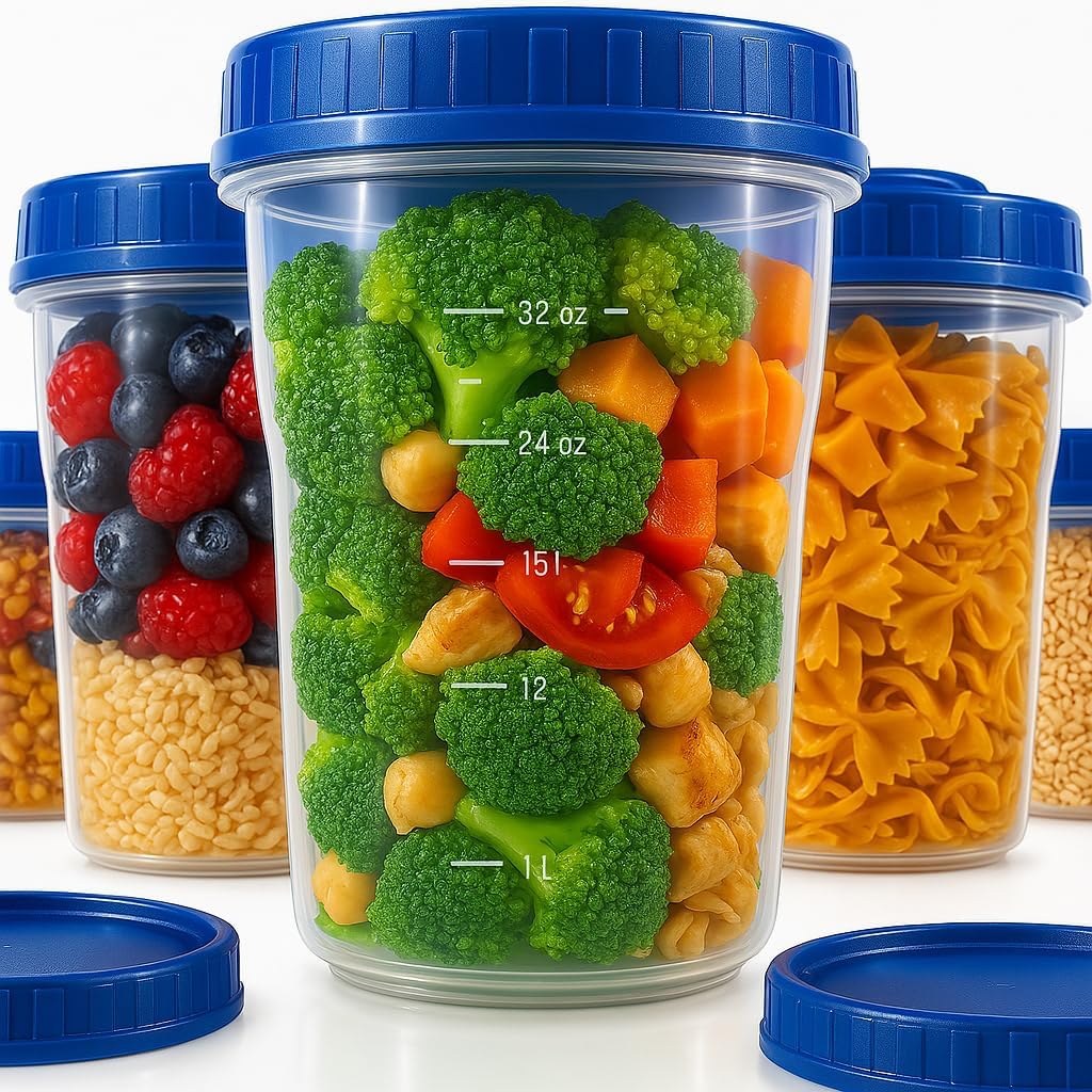 Checkmart Plastic Soup Containers Freezing, Microwave Safe - 1000ml, 1 ...