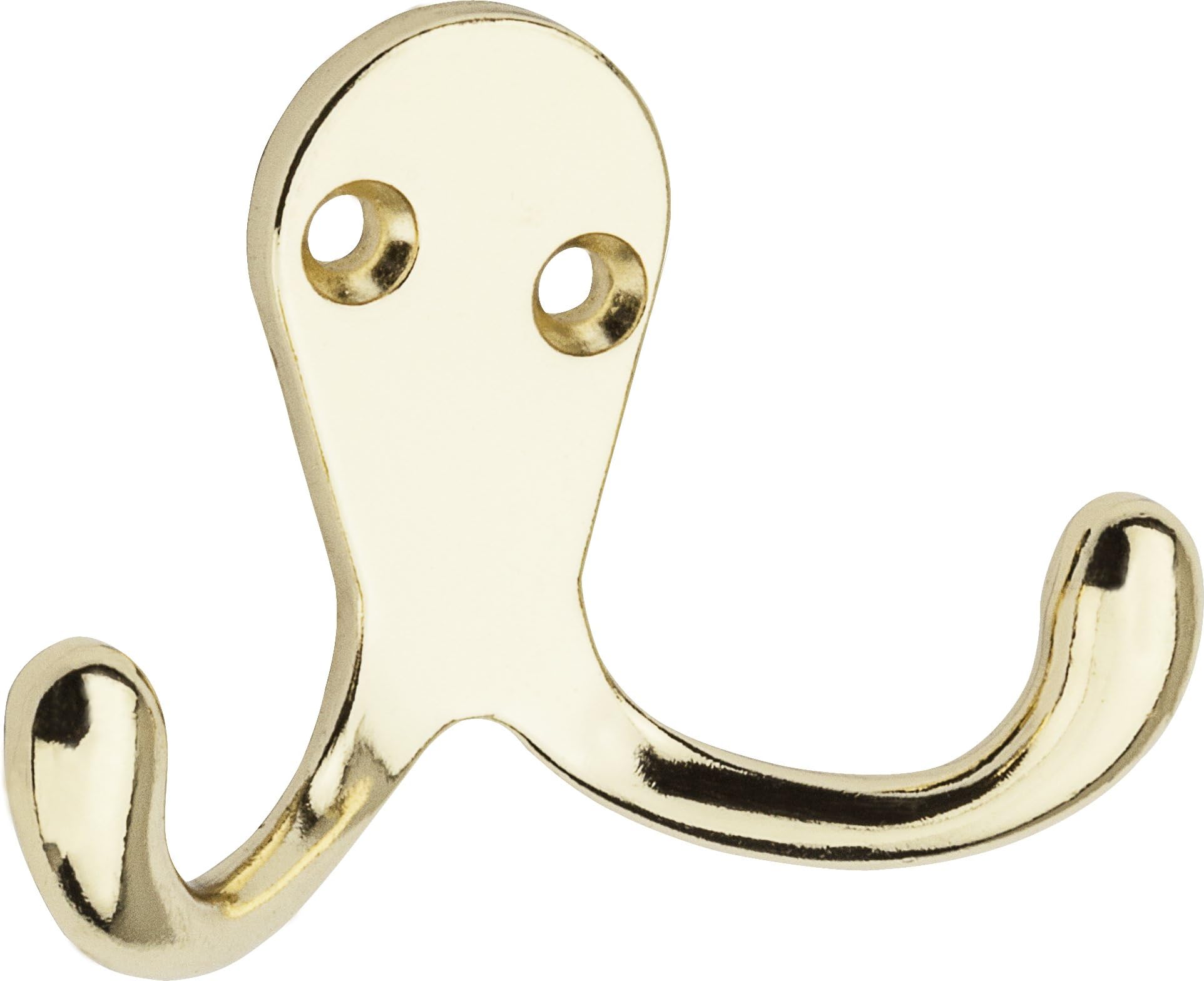 National Hardware N199-224 V163 Double Clothes Hooks in Brass, 2 pack ...