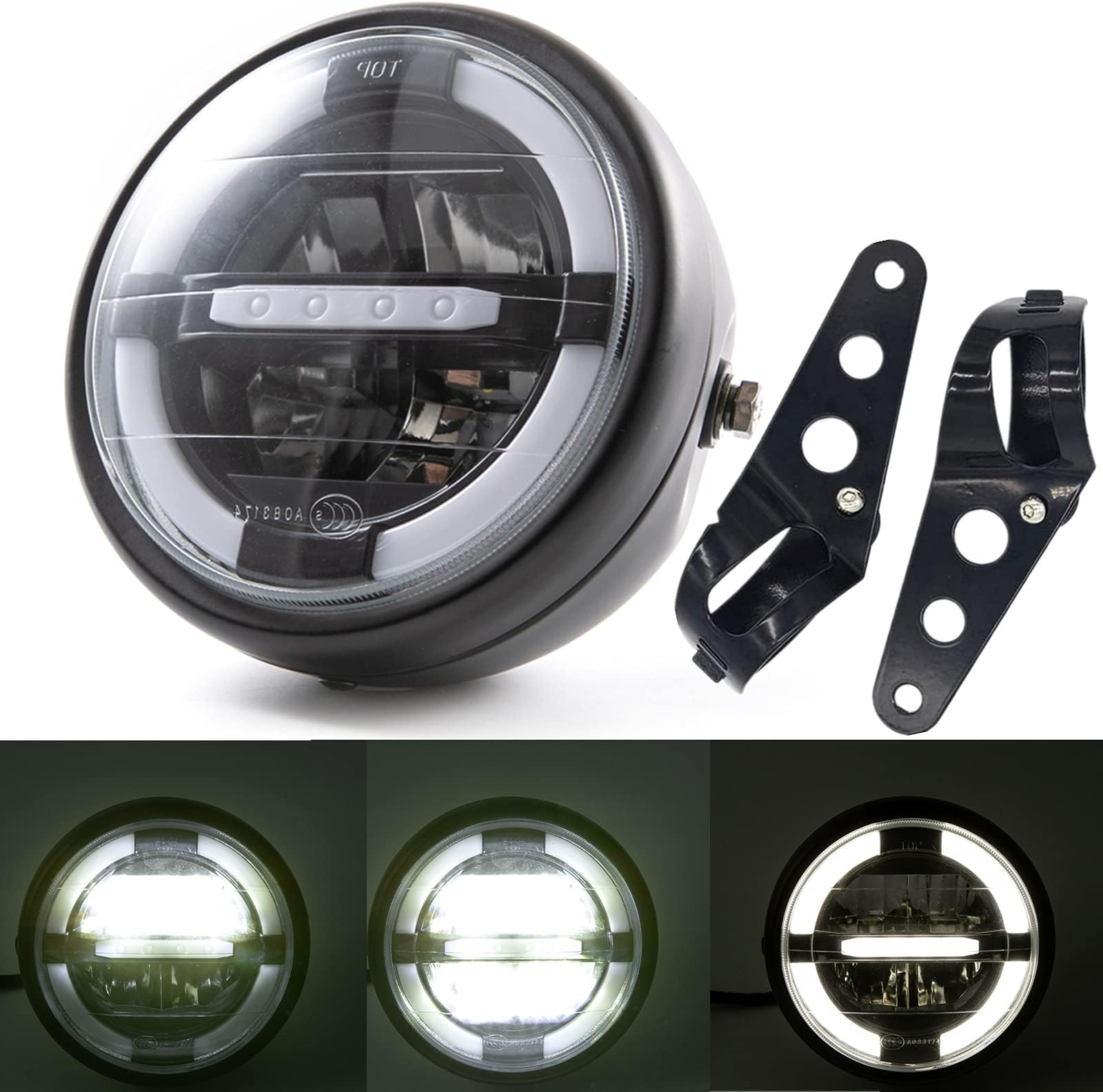 Amazon.com: LeeMas Universal 6.5 Inches Round Motorcycle LED Headlight ...