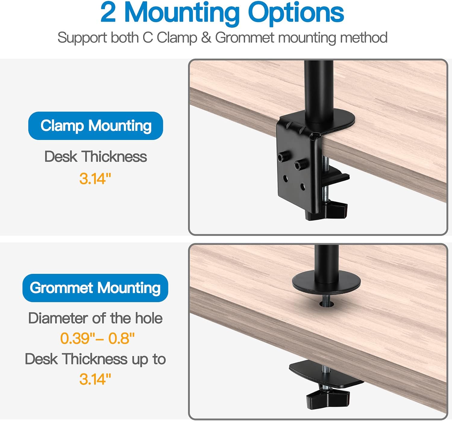 HUANUO Vertical Dual Monitor Mount, Stacked Monitor Nepal | Ubuy