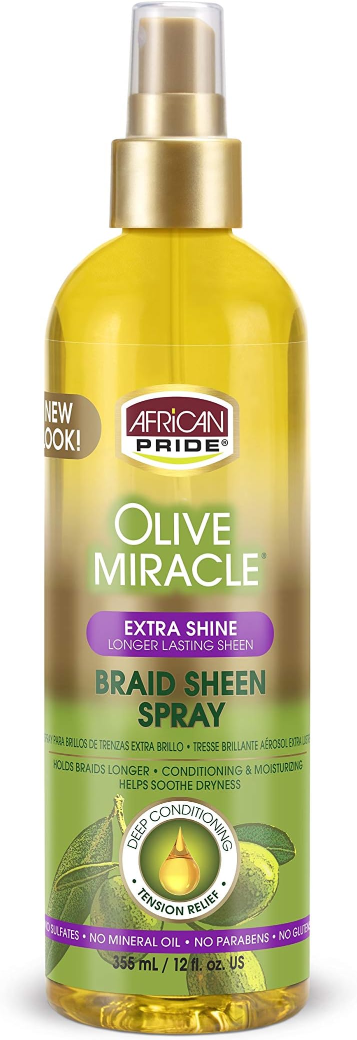 Amazon.com : African Pride Braid Sheen Extra Spray 12 oz. Pump : Body ...