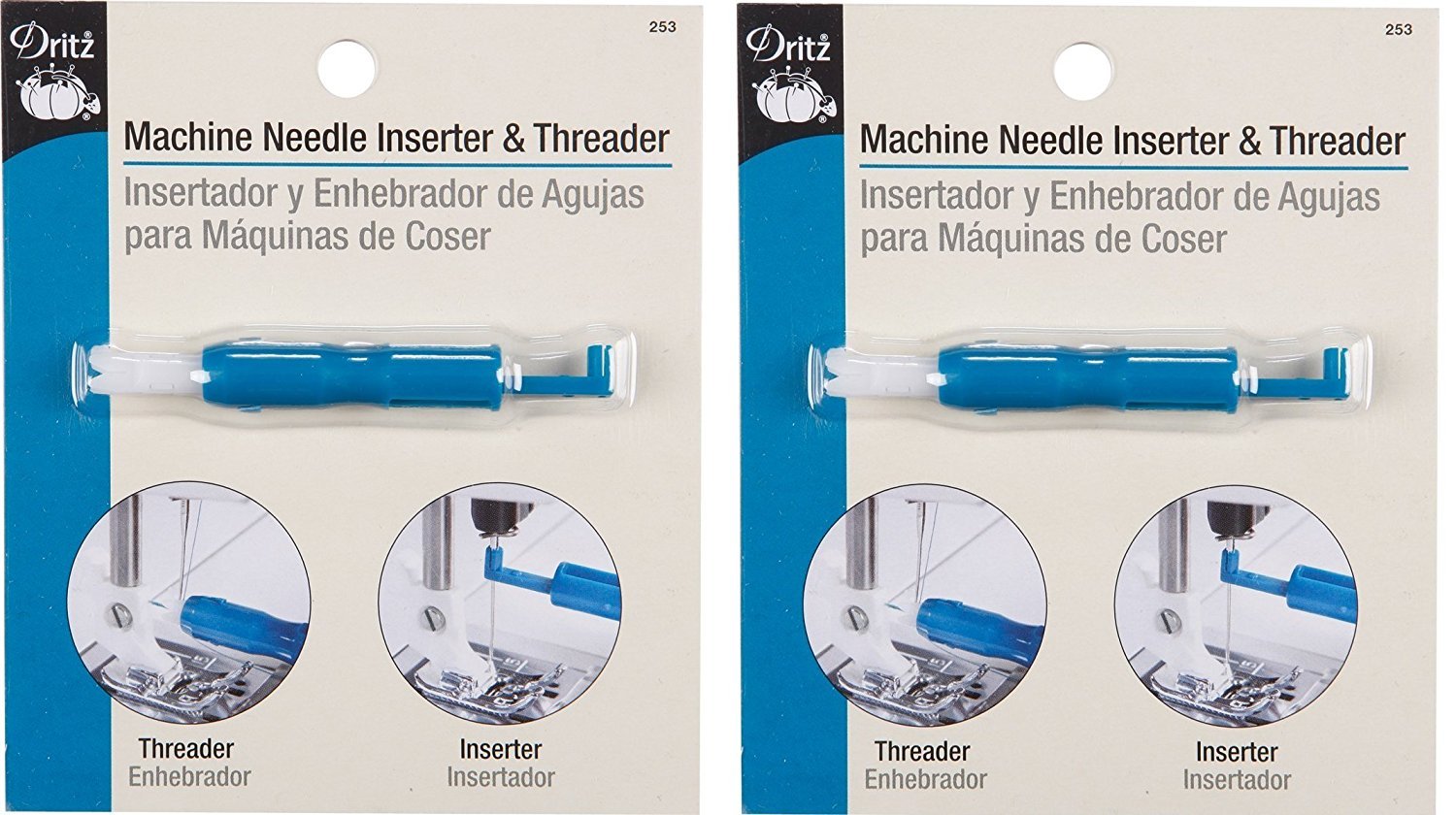 Amazon.com: Dritz Machine Needle Inserter and Threader (2 Pack)