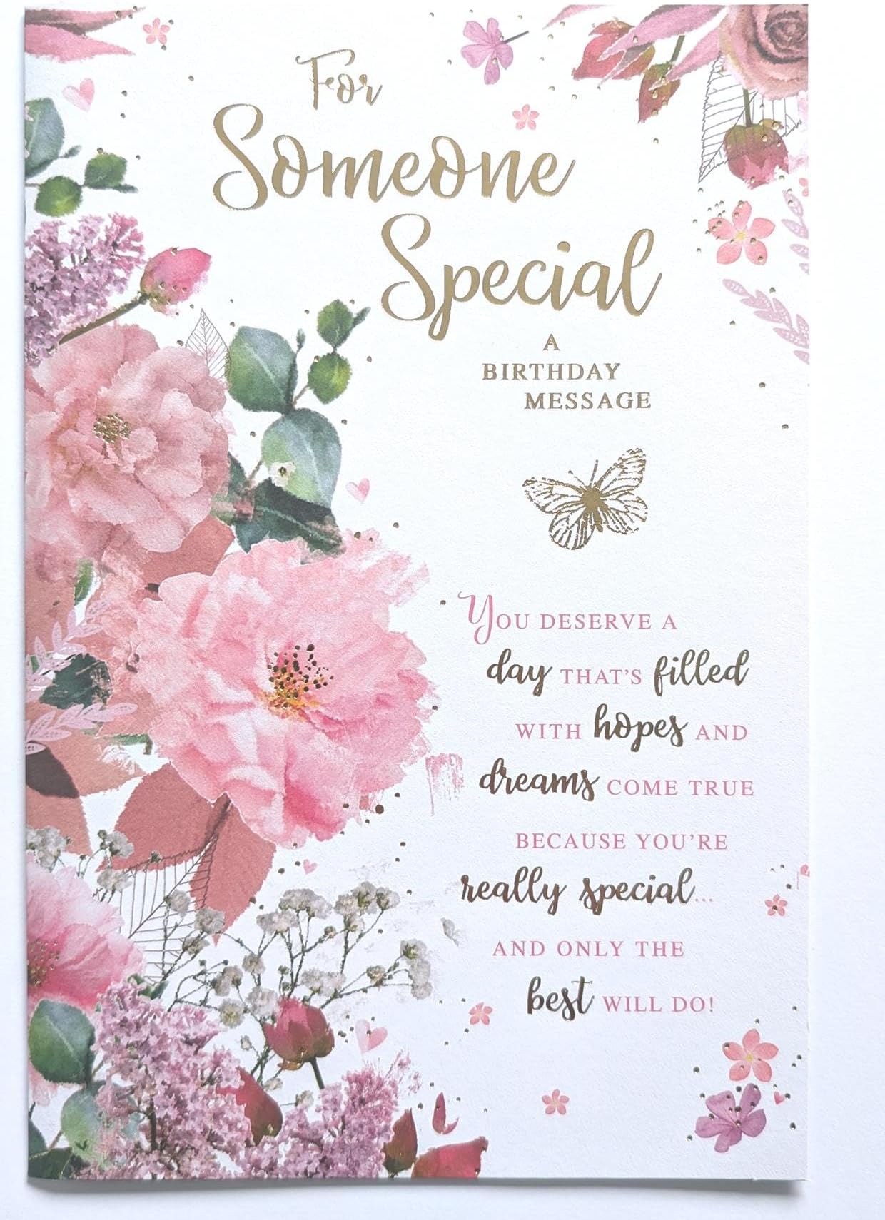 Someone Special Birthday Card - Female Ladies Her Floral - Size: 23cm x ...