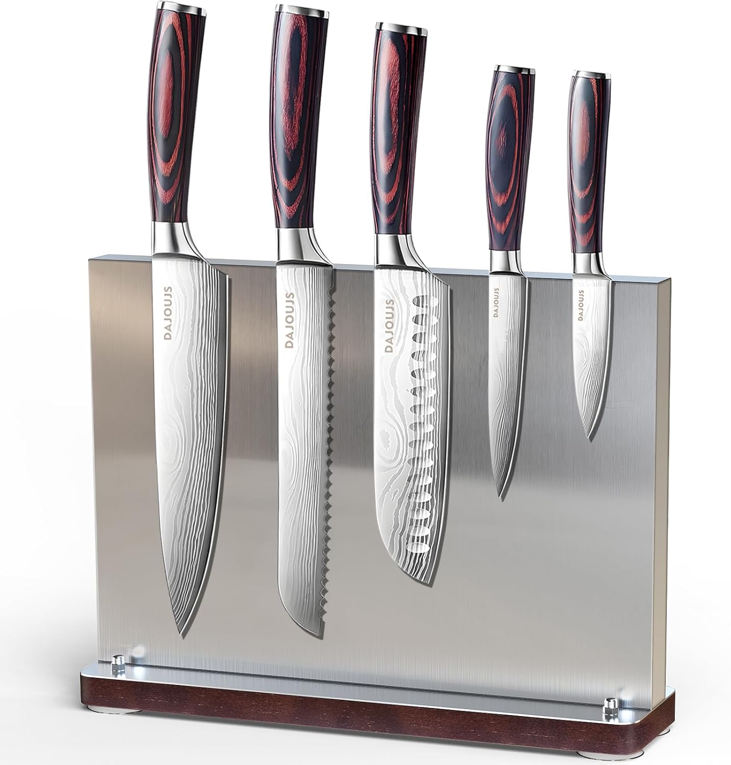 Amazon.com: Kitchen Knife Set with Block - 6 Pcs Chef Knife Block Set ...