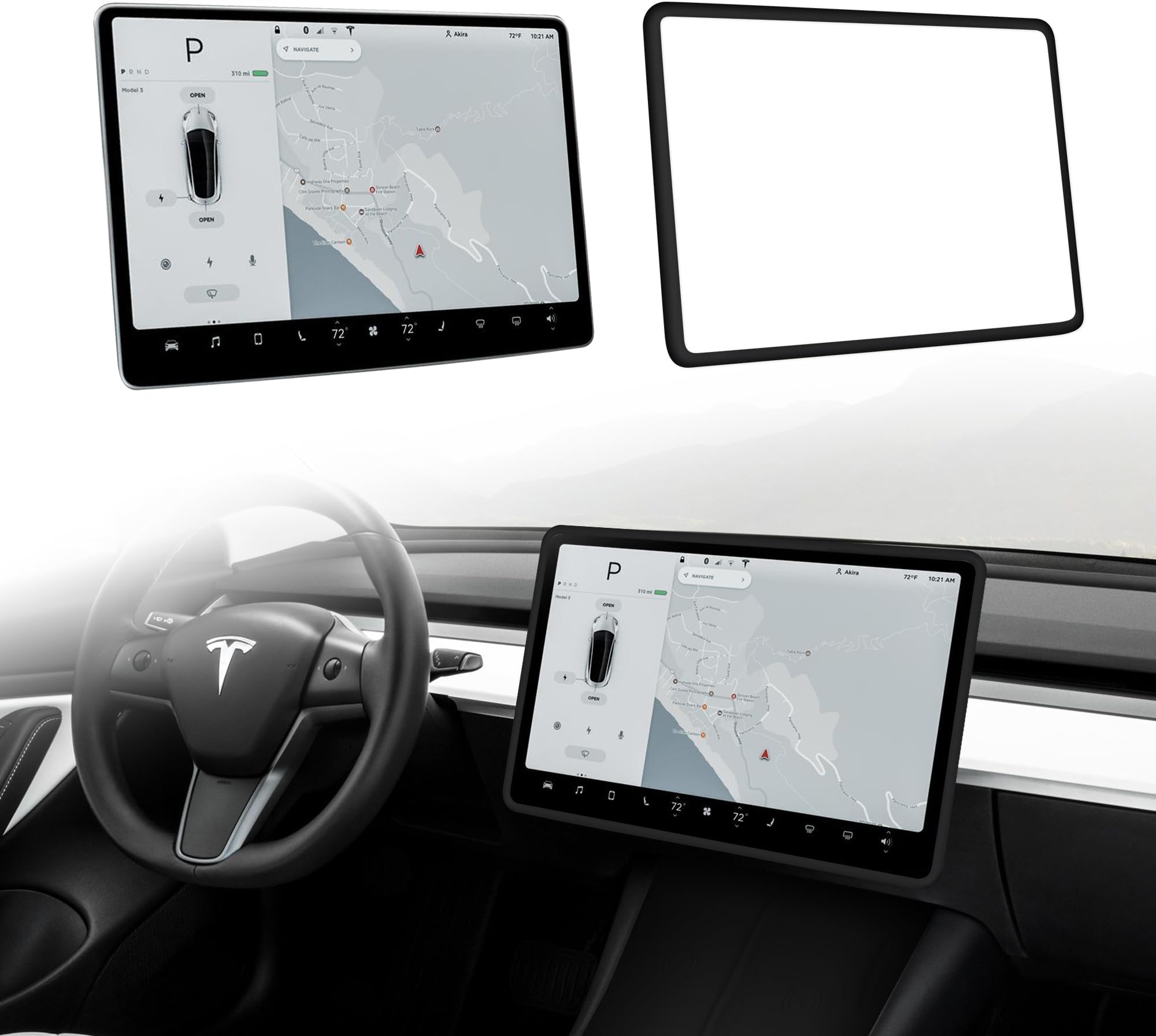 Amazon.com: Yeapop 2Pcs Silicone Protector Frames of Screen and Rear ...