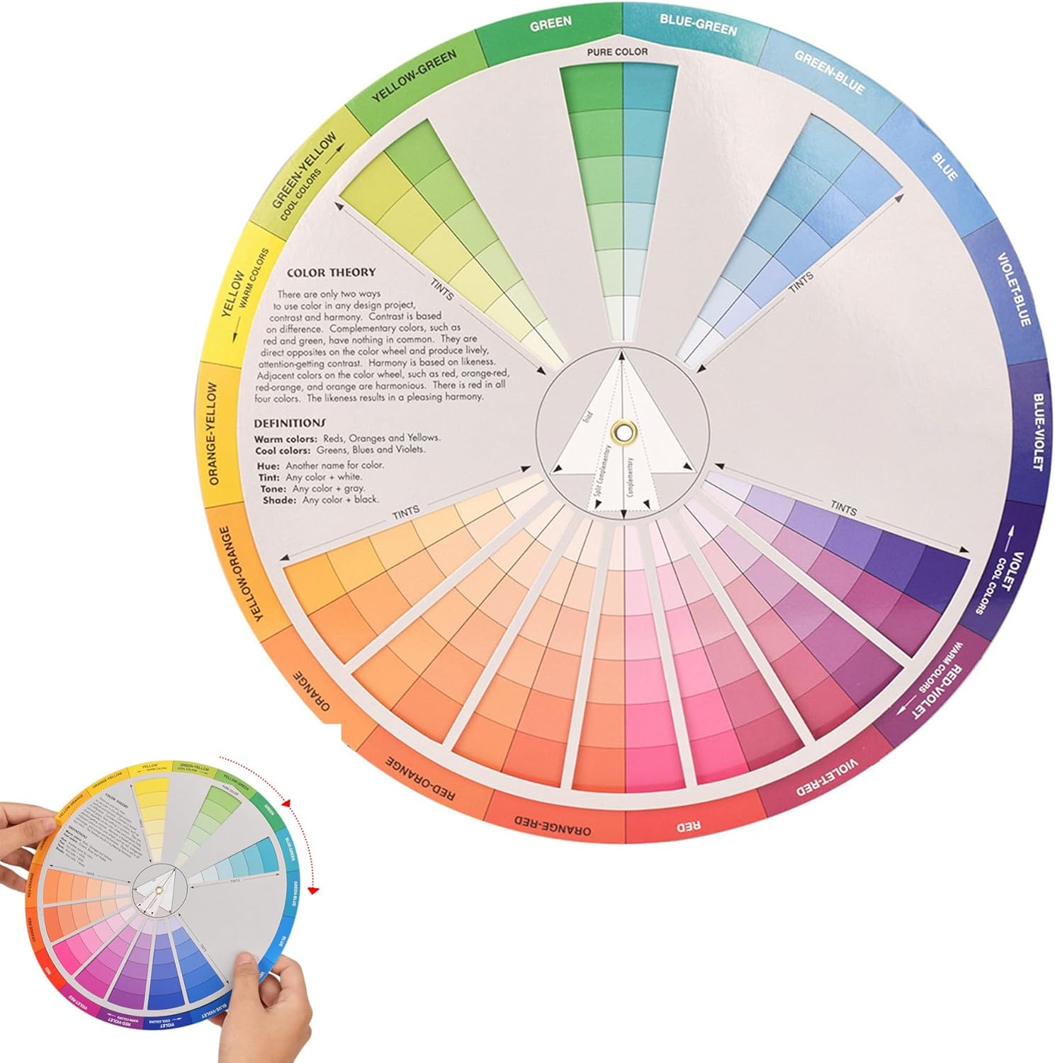 Color Board Chart,Colour Wheel,Color Board,Rotatable Color Wheel ...