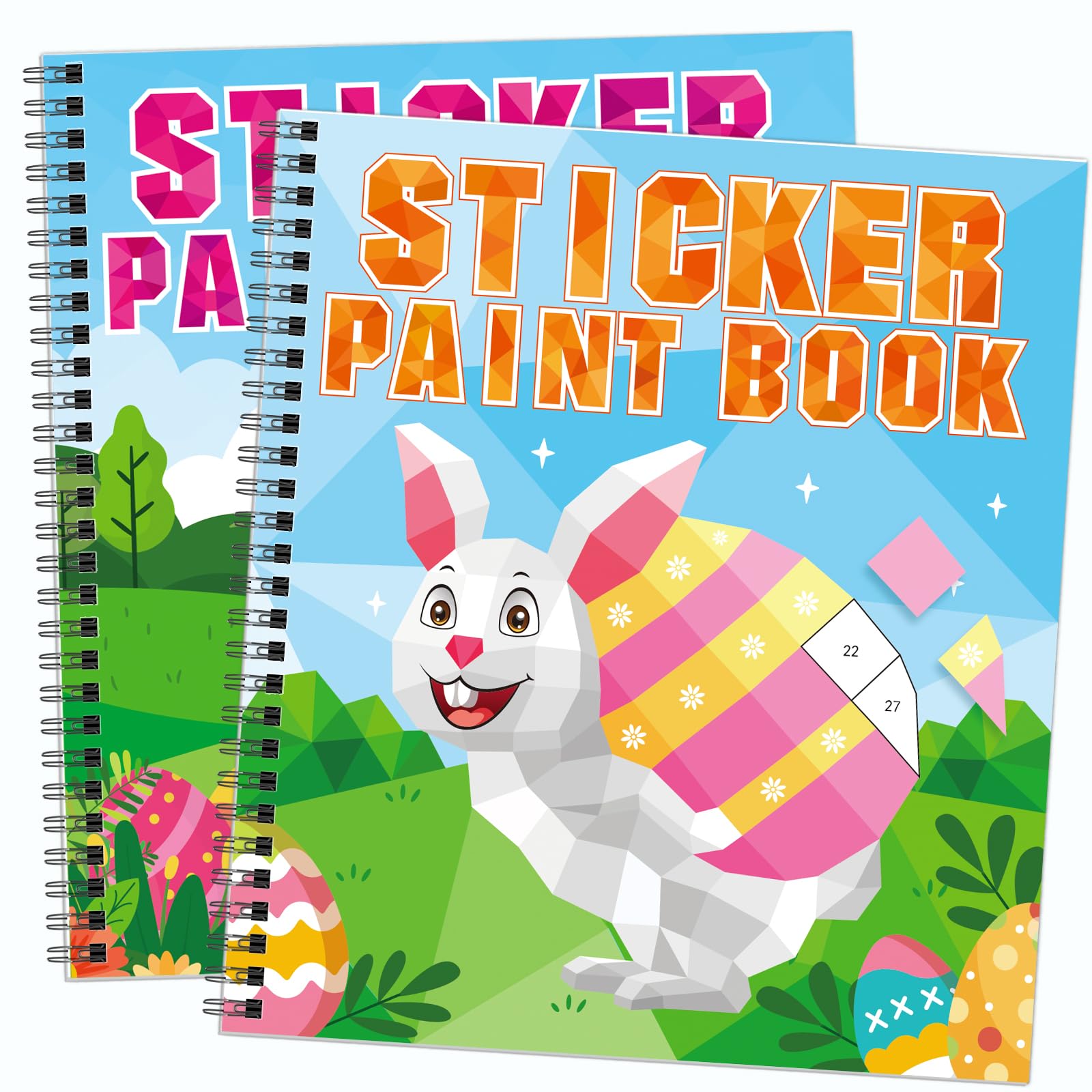Amazon.com: 2PCS Easter Day Crafts for Kids Ages 4-8 Sticker Paint ...