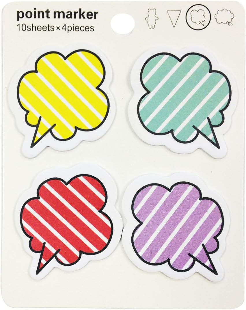 Amazon.com: Wrapables Colorful Thinking Bubble Sticky Notes (Set of 2 ...