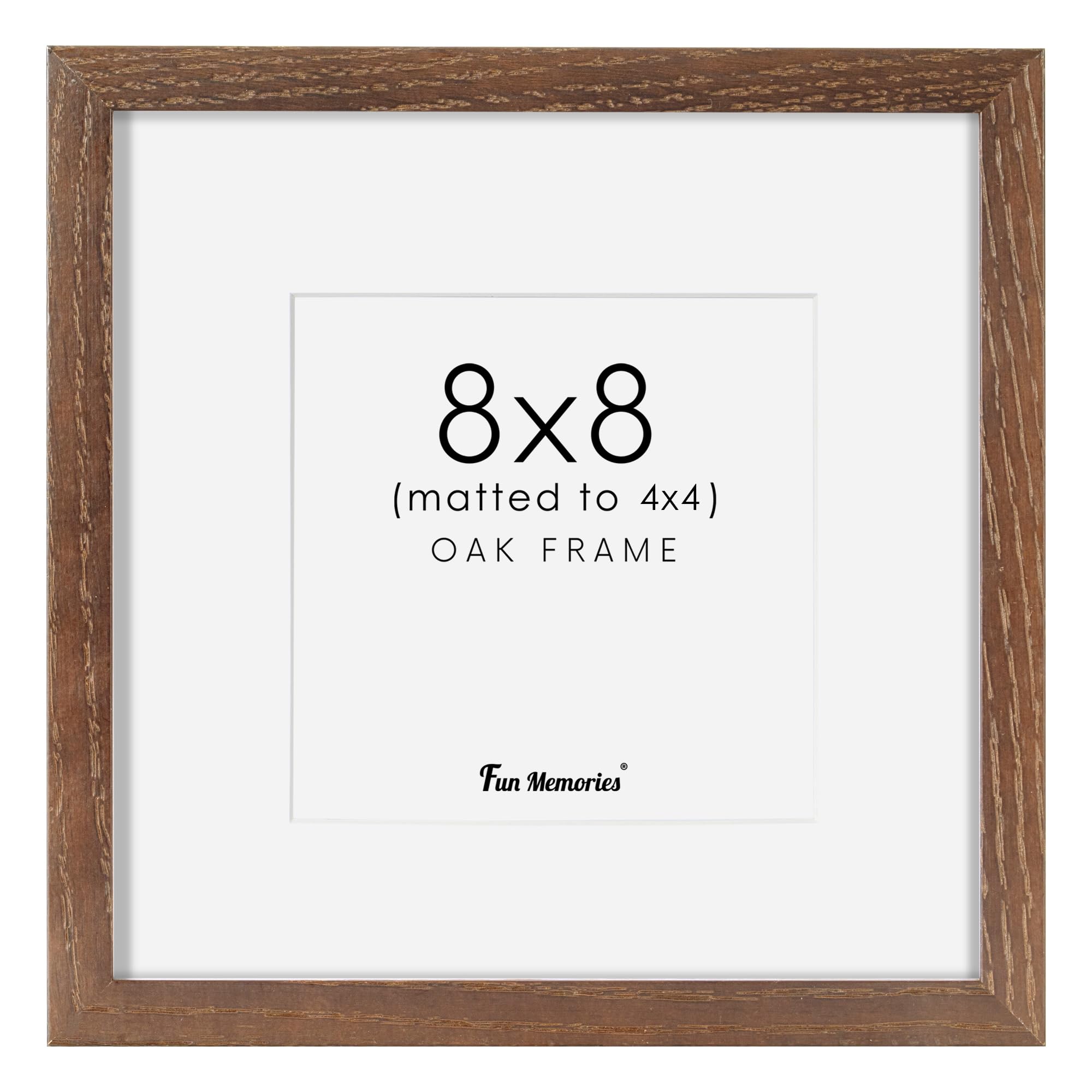 Amazon.com - 8x8 Square Picture Frame, Solid Oak Wood 8"x8" Photo ...