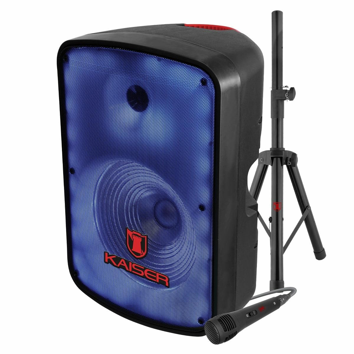 Kaiser Bafle con Micrófono y tripié Bocina Profesional de15” Pulgadas ...