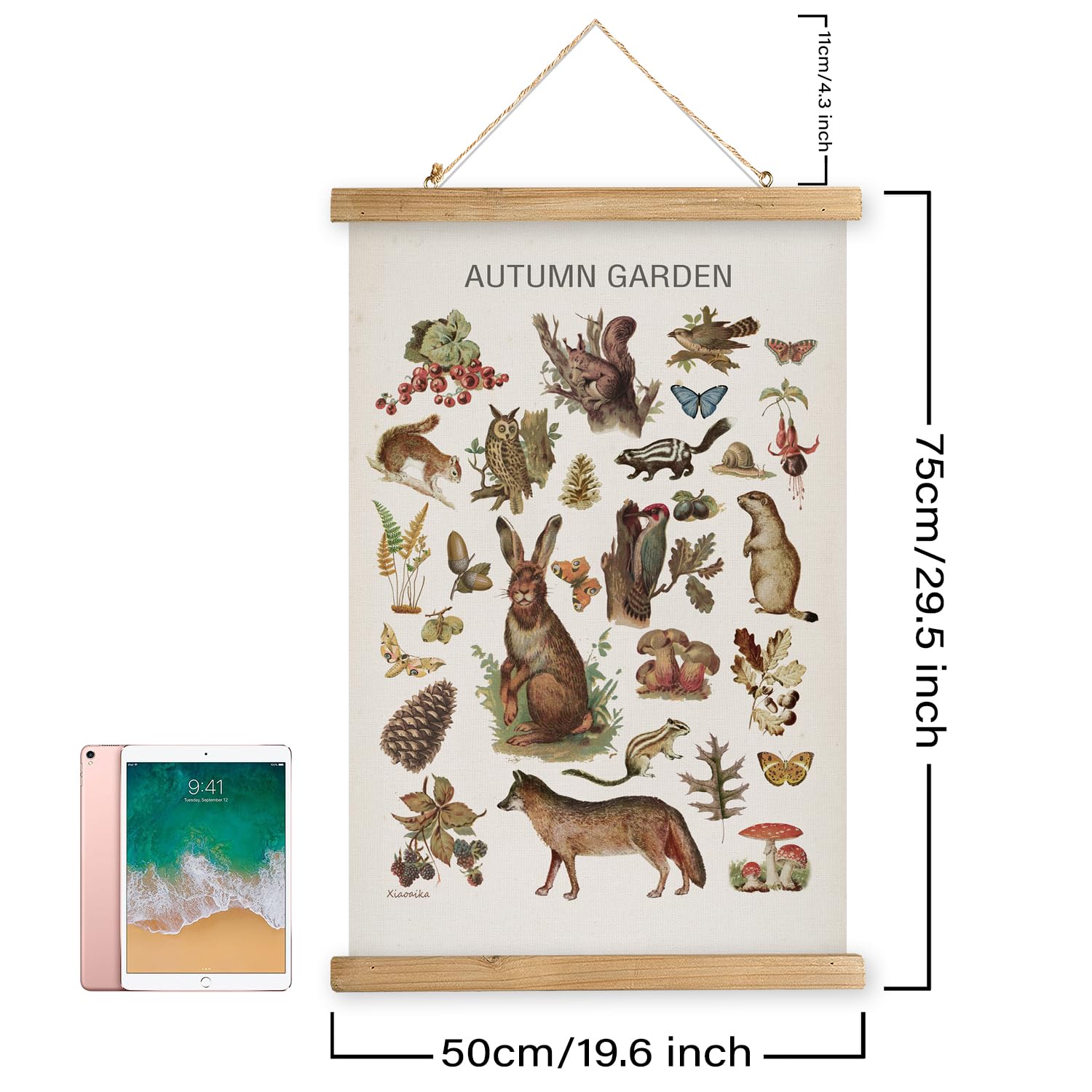 Snapklik.com : XIAOAIKA Autumn Garden Wildlife Poster - Vintage ...