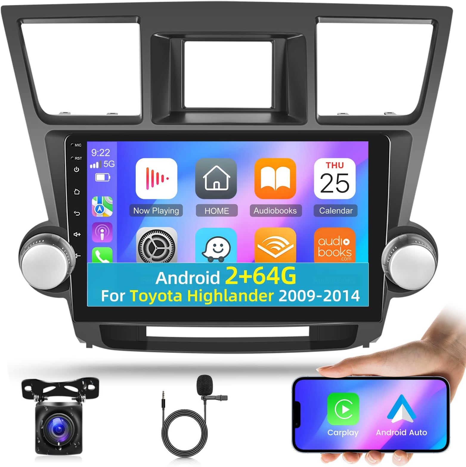 Amazon.com: [2+64G] for Toyota RAV4 2013-2018 Car Radio with Wireless ...