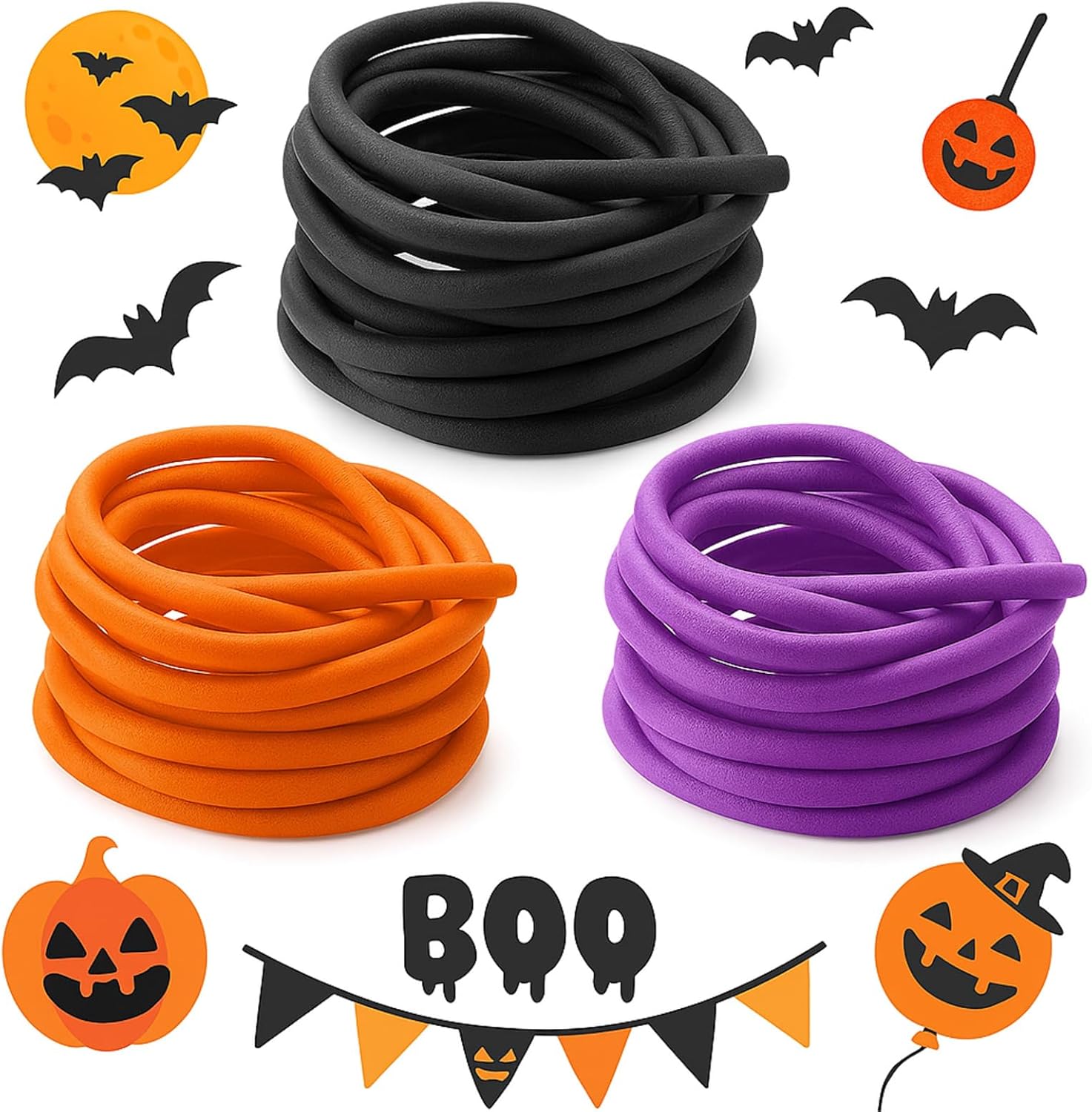 Amazon.com: Frienda 3 Pcs Halloween Foam Noodle Rope, 19.6ft 5/8 Inch ...