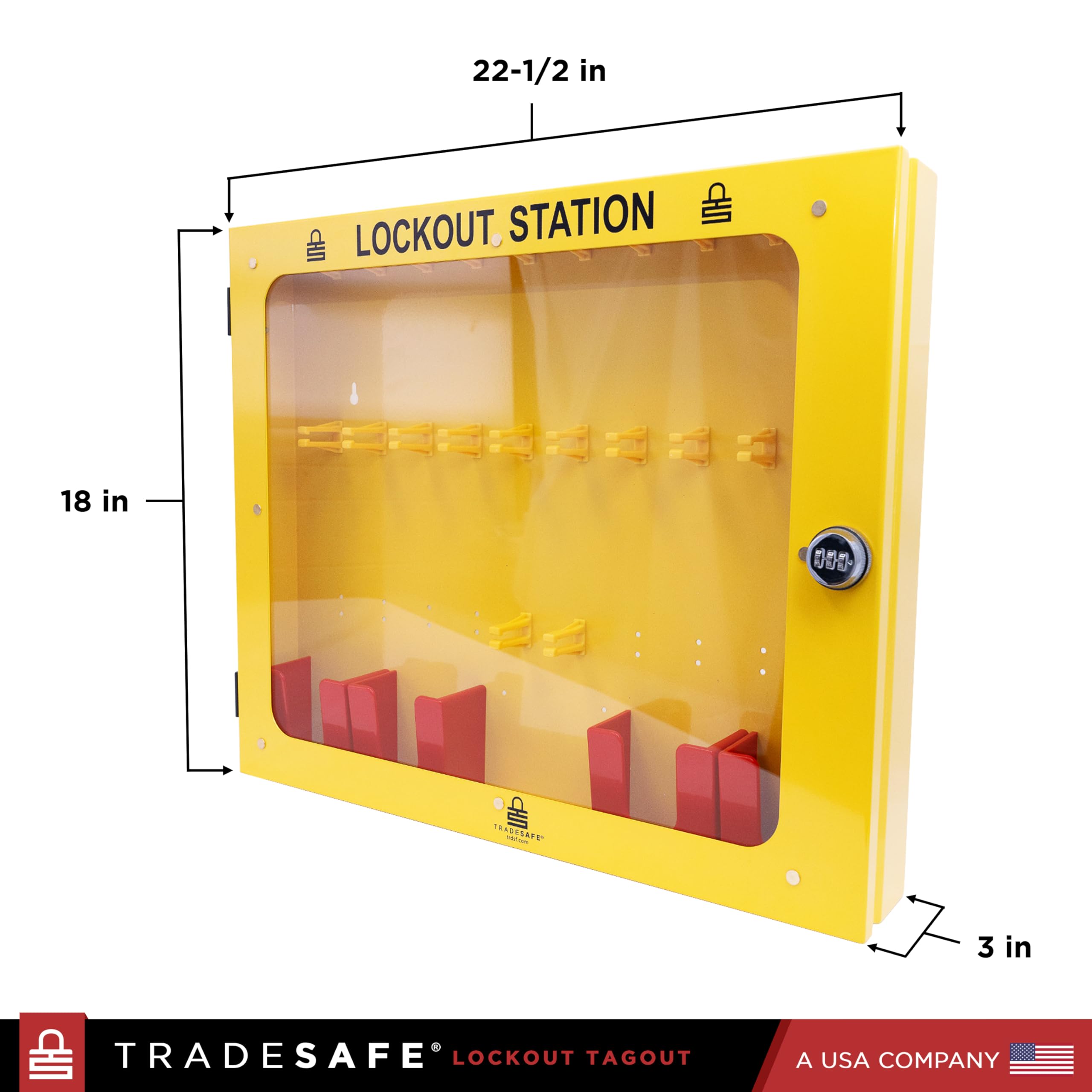 Lock Out Tag Out TRADESAFE Lockout Tagout Station Kit - OSHA Compliant ...