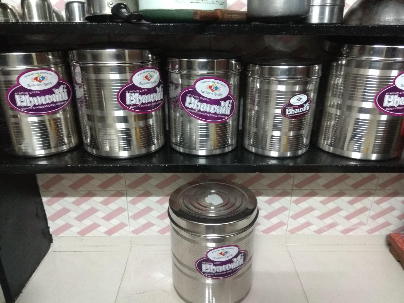 Buy NBM steel Brand Steel Dabba - 6 Pieces container set 5 kg to 10 kg ...