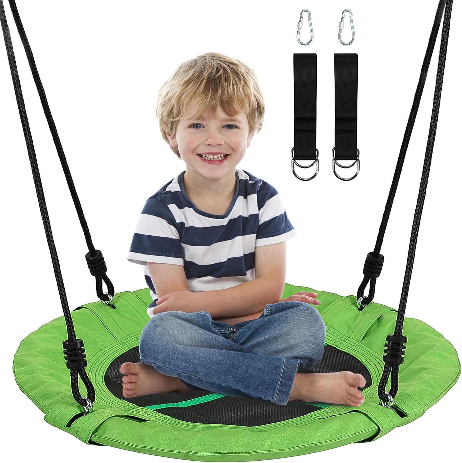 Amazon.com: Display4top Spider Web Swing, 24" Kids Tree Swing Platform ...