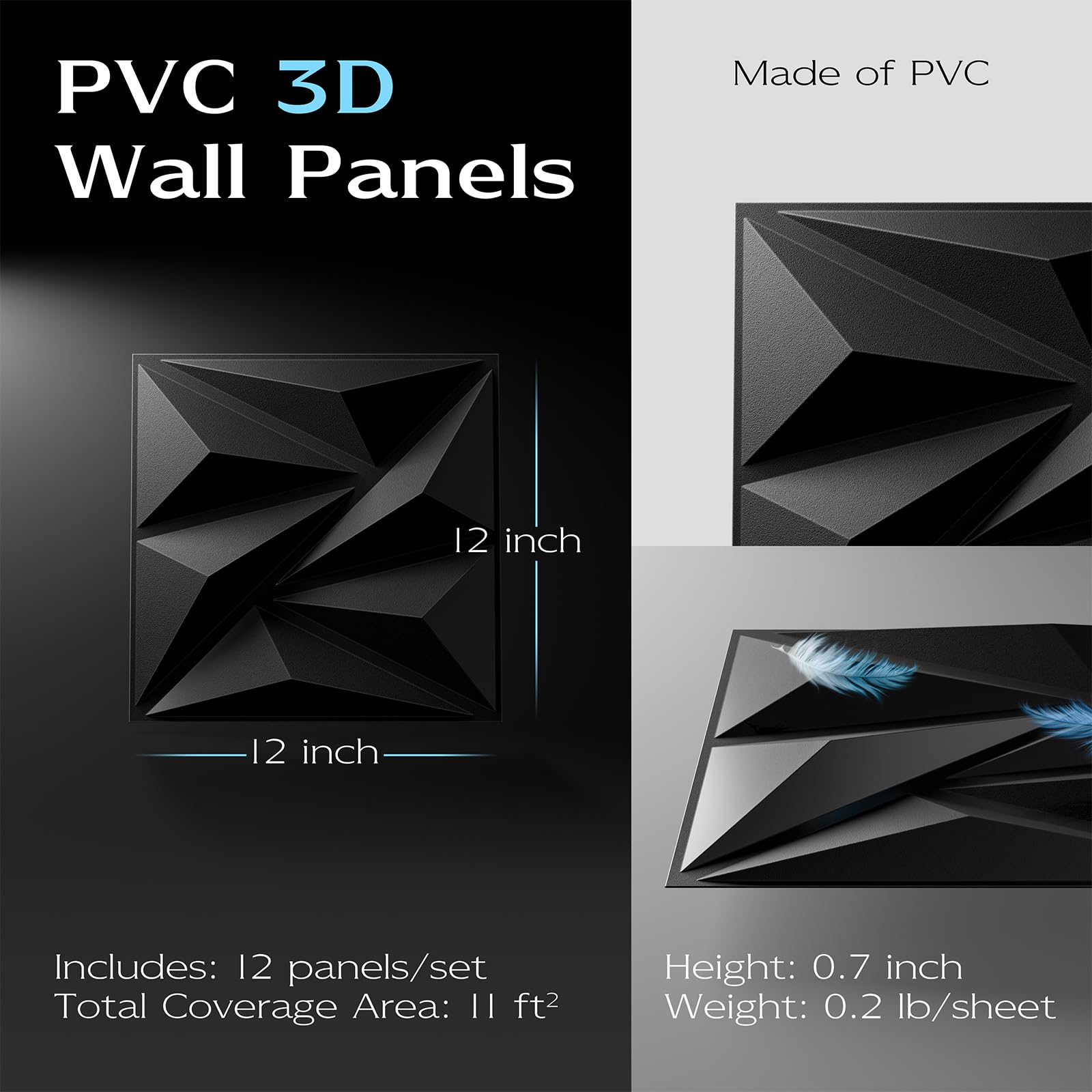 Wall Panels 33 Pack 3D For Interior Wall Decor,PVC Jamaica Wood Panels ...