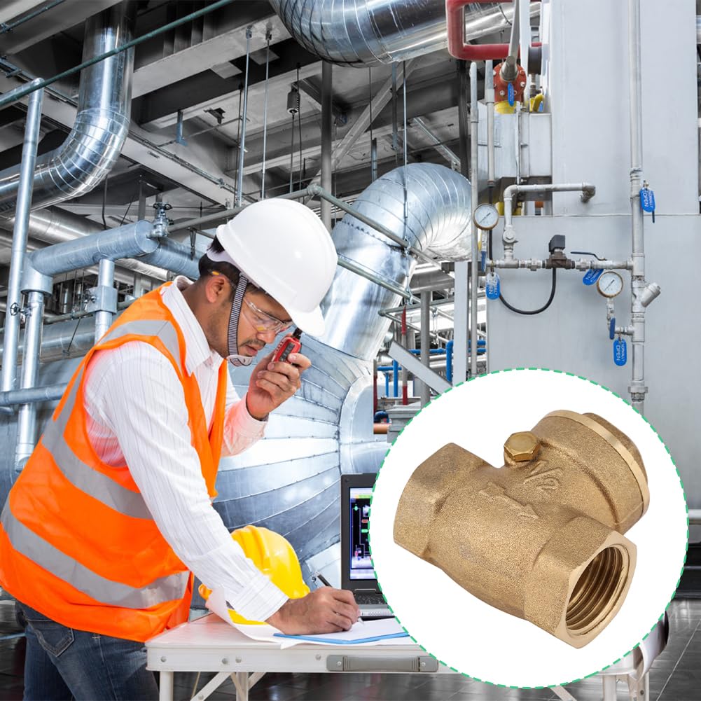Snapklik.com : Brass Horizontal Check Valve, 1/2” Female Thread Valve ...