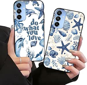 Amazon.com: Zrutru 2 Pack Cute Ocean Phone Case for Samsung Galaxy A15 5G 6.5",Kawaii Shell ...