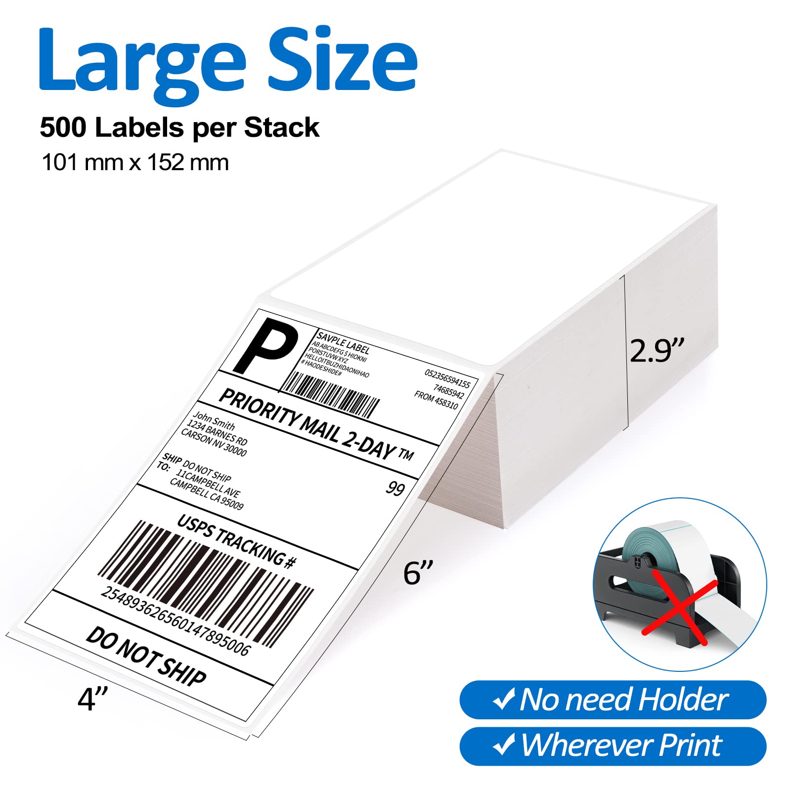 NETUM Thermal Direct Shipping Label with Self Adhesive (Pack of 500 4