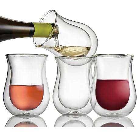 Amazon.com | Wine Enthusiast Double Wall Flared Tumblers – Insulated ...