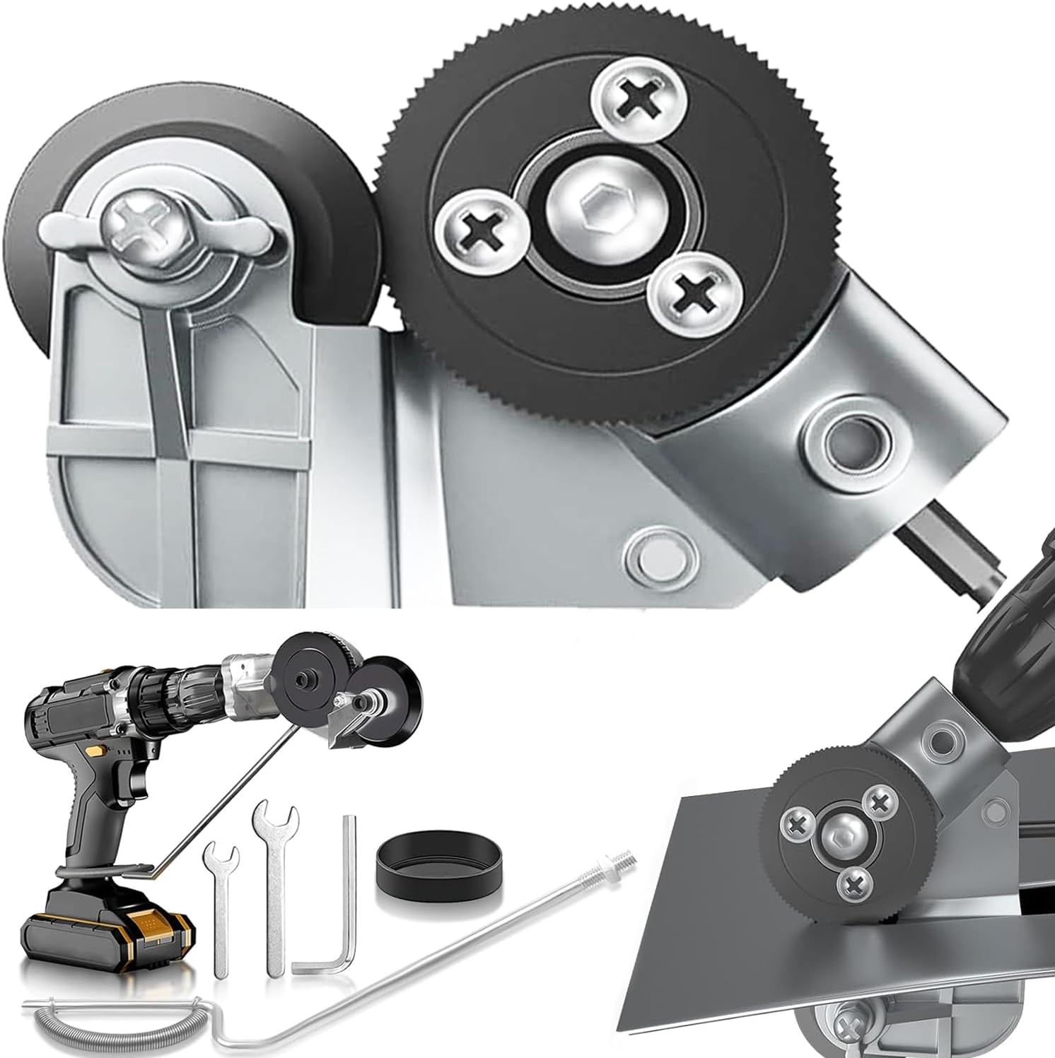 Electric Drill Sheet Metal Cutter：Tin Snips for Cutting Metal Sheet ...