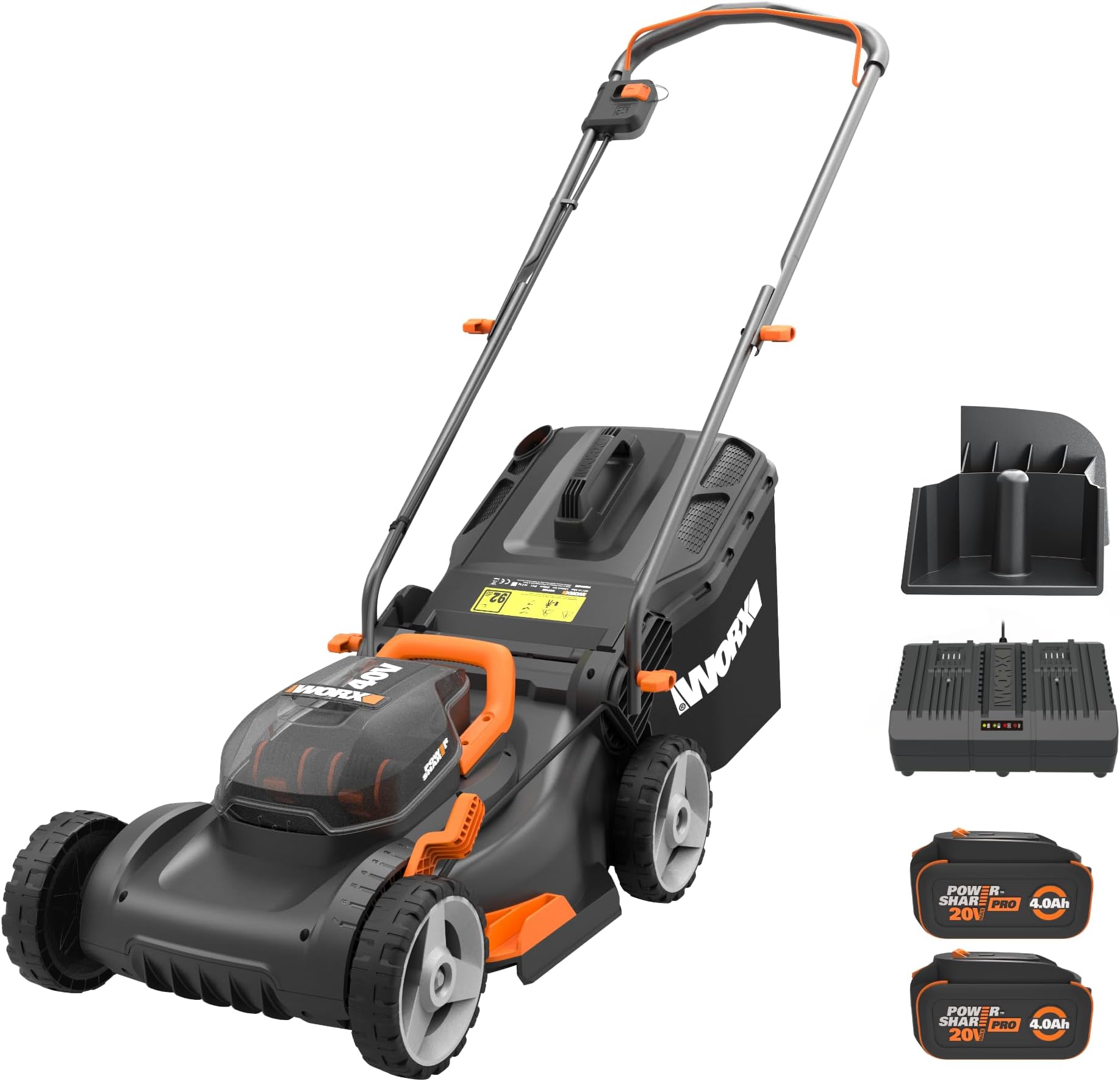Amazon.com: SKIL PWR CORE 20 Brushless 18" Lawn Mower Kit Including Two ...