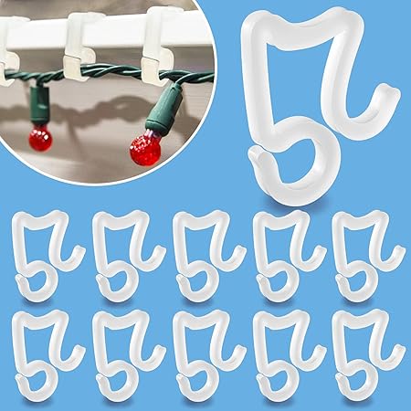 Amazon.com: Holiday Light Clips Christmas Light Clips Outdoor Hang ...