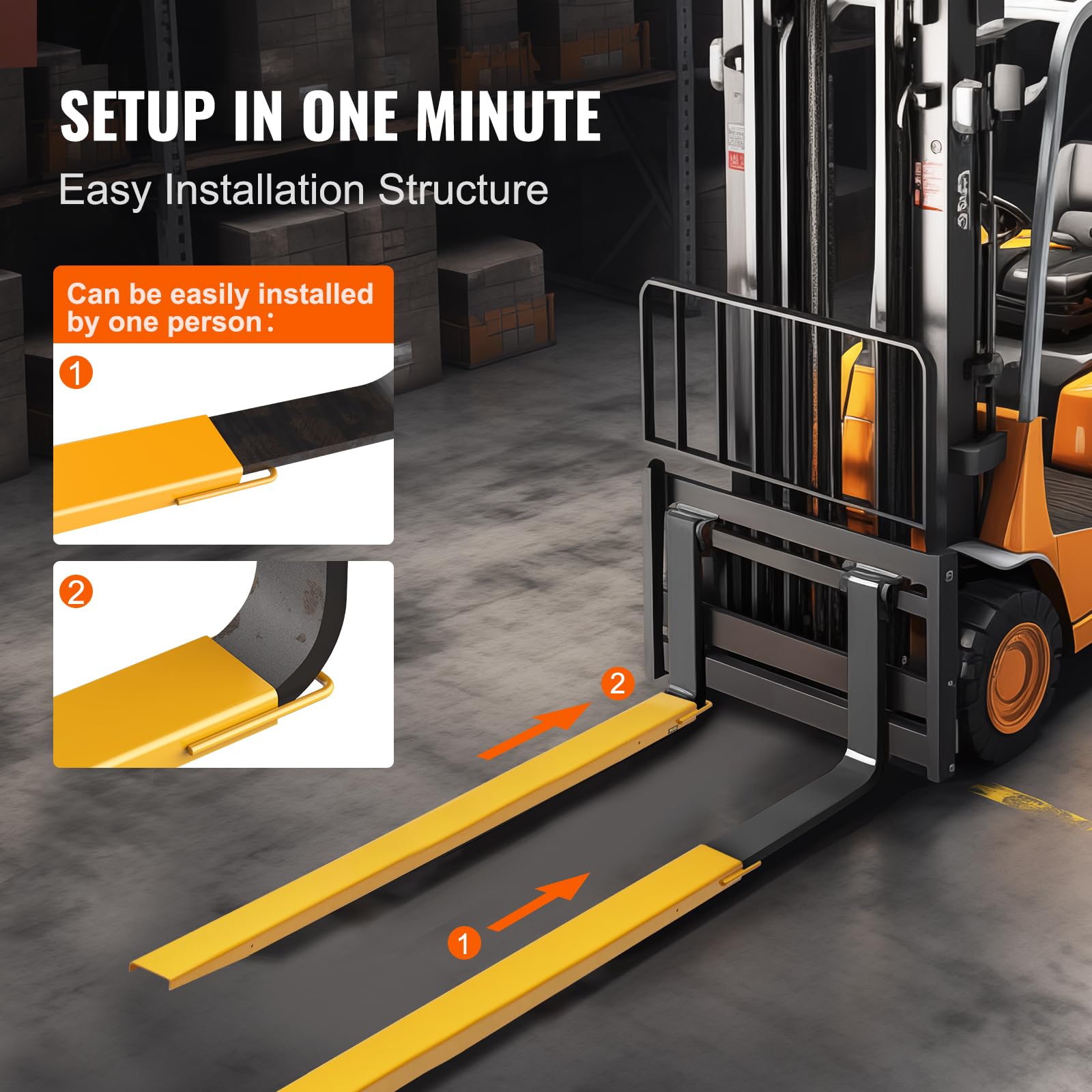 Snapklik.com : Forklift Extensions, 96 Inch Fork Extensions 4.5 Inch ...