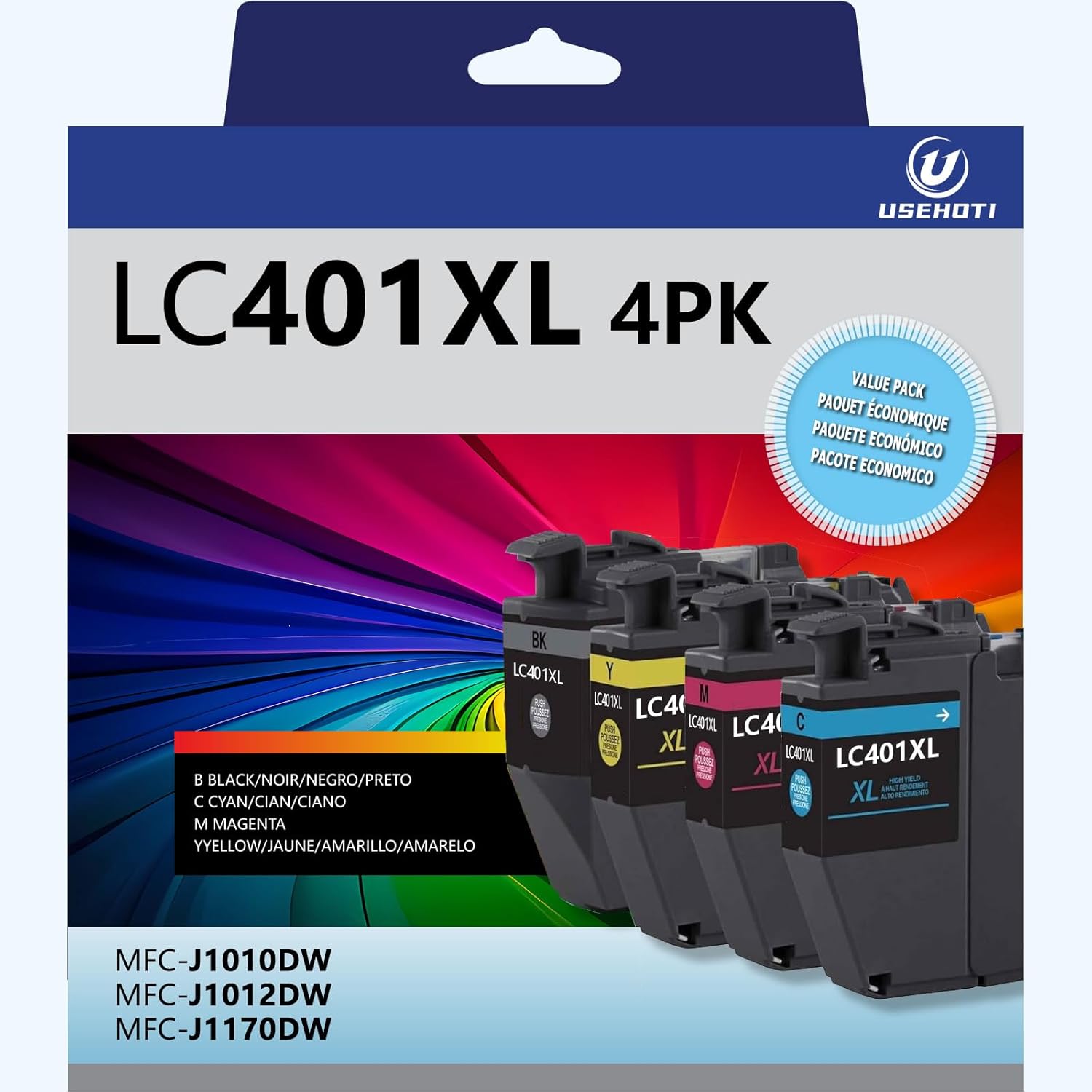 Amazon.com: USEHOTI LC401XL Ink Cartridges Compatible for Brother LC401 ...